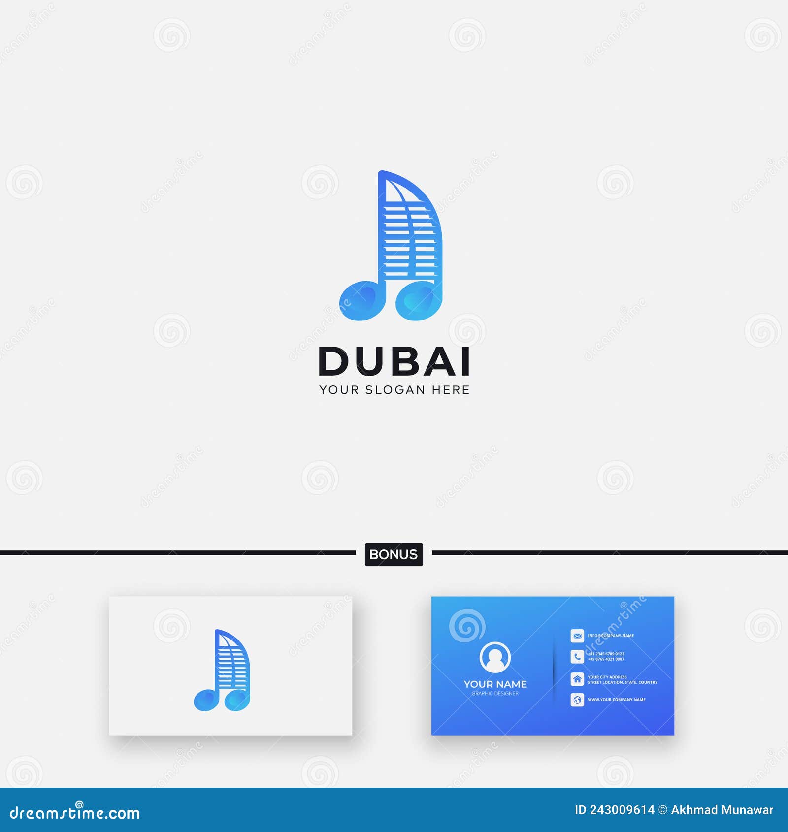 Music Show Logo and Burj Al Arab Stock Vector - Illustration of ...