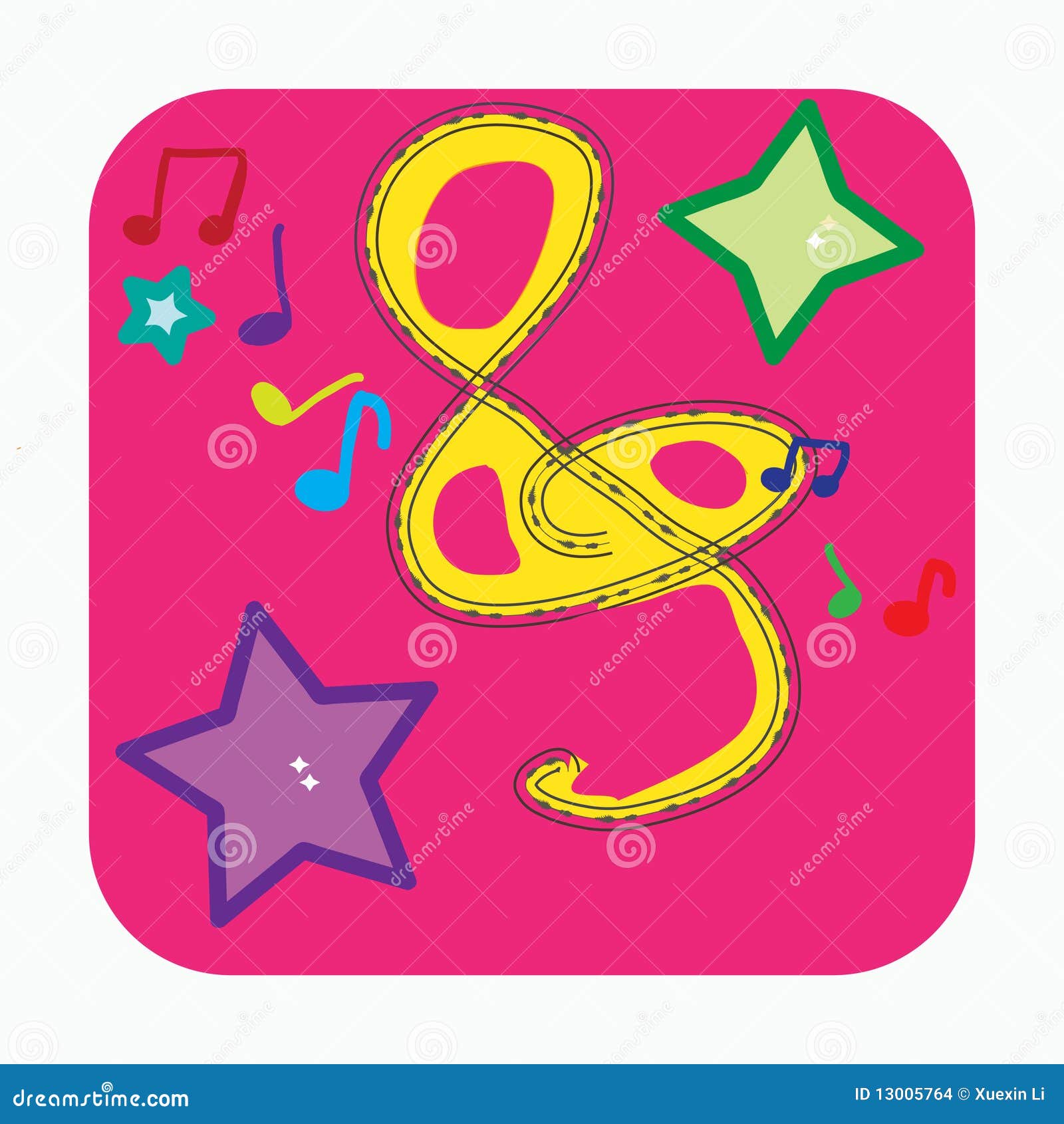Music sign stock illustration. Illustration of good, colorful - 13005764