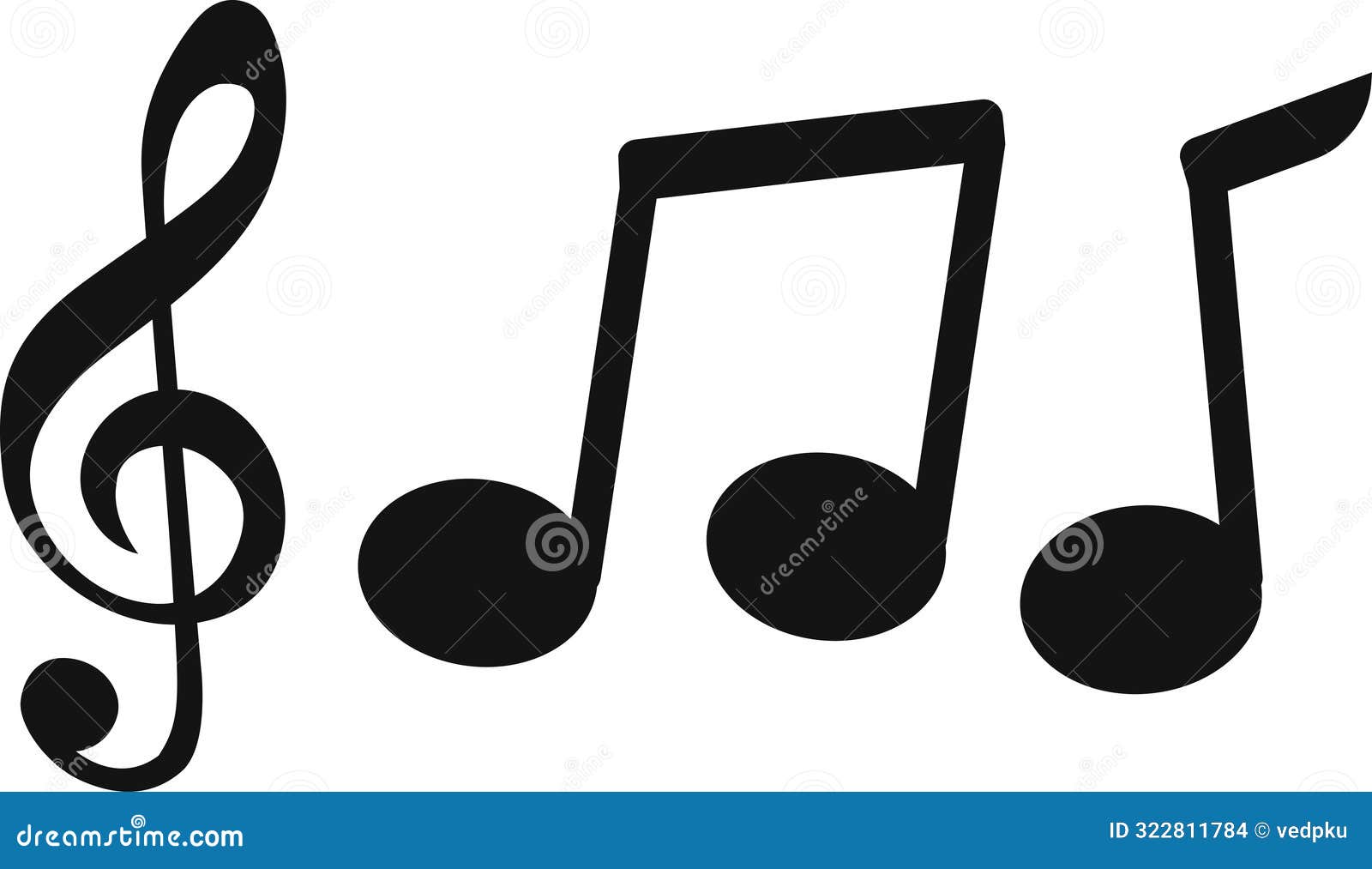 Music Sign Vector, Tone Music Icon, Note Music Icon, Music Notes Wave ...