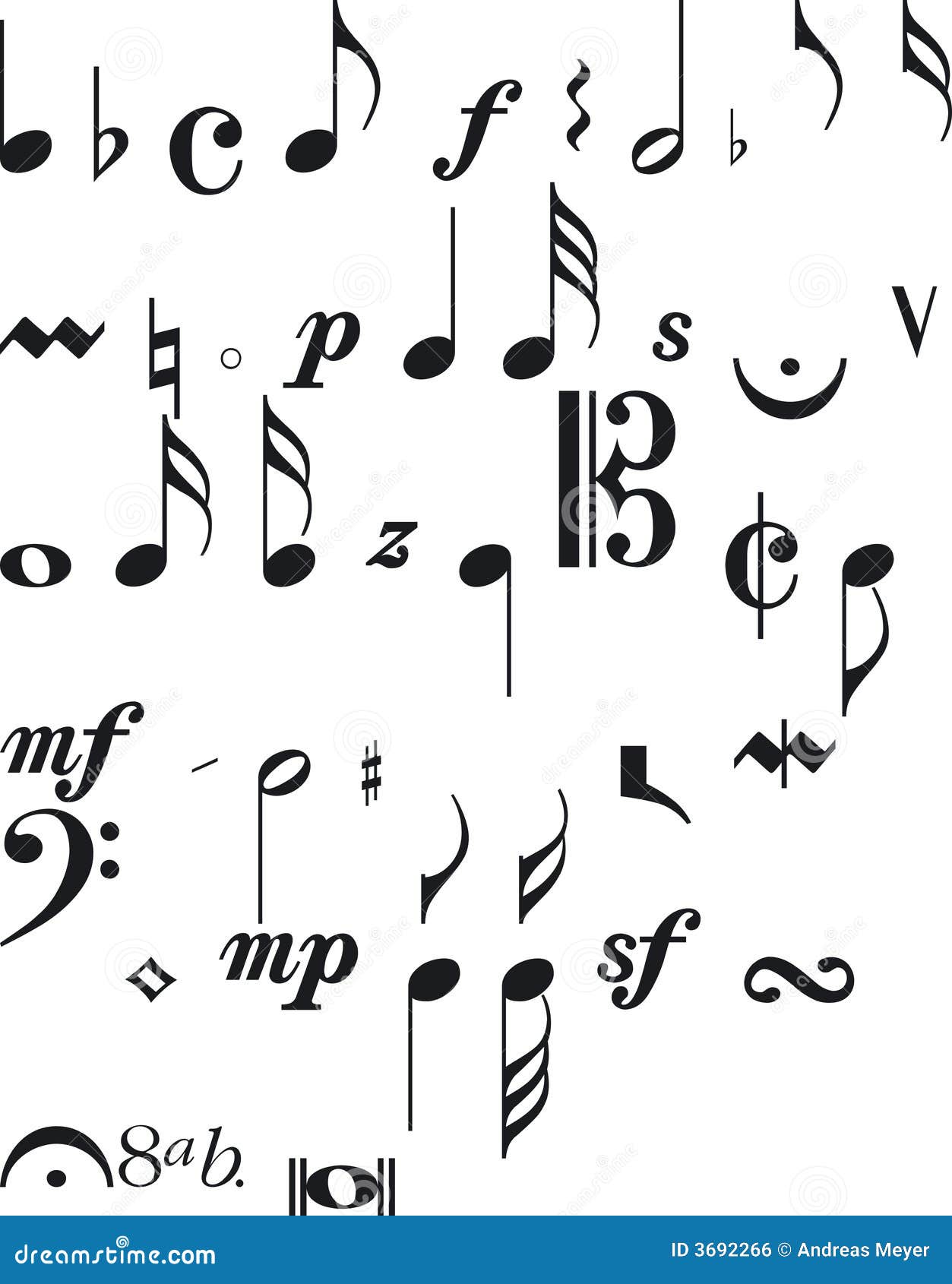 Music Signs Royalty Free Stock Image - Image: 3692266