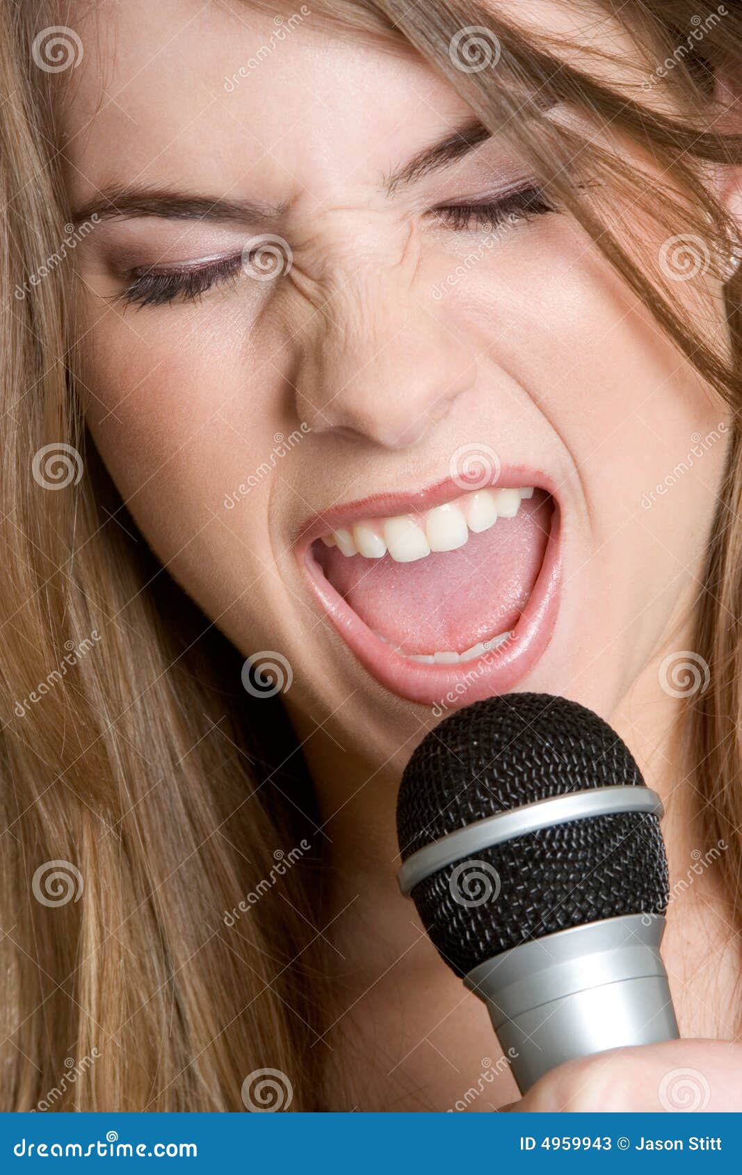 Music Singer Girl stock image. Image of star, karaoke - 4959943