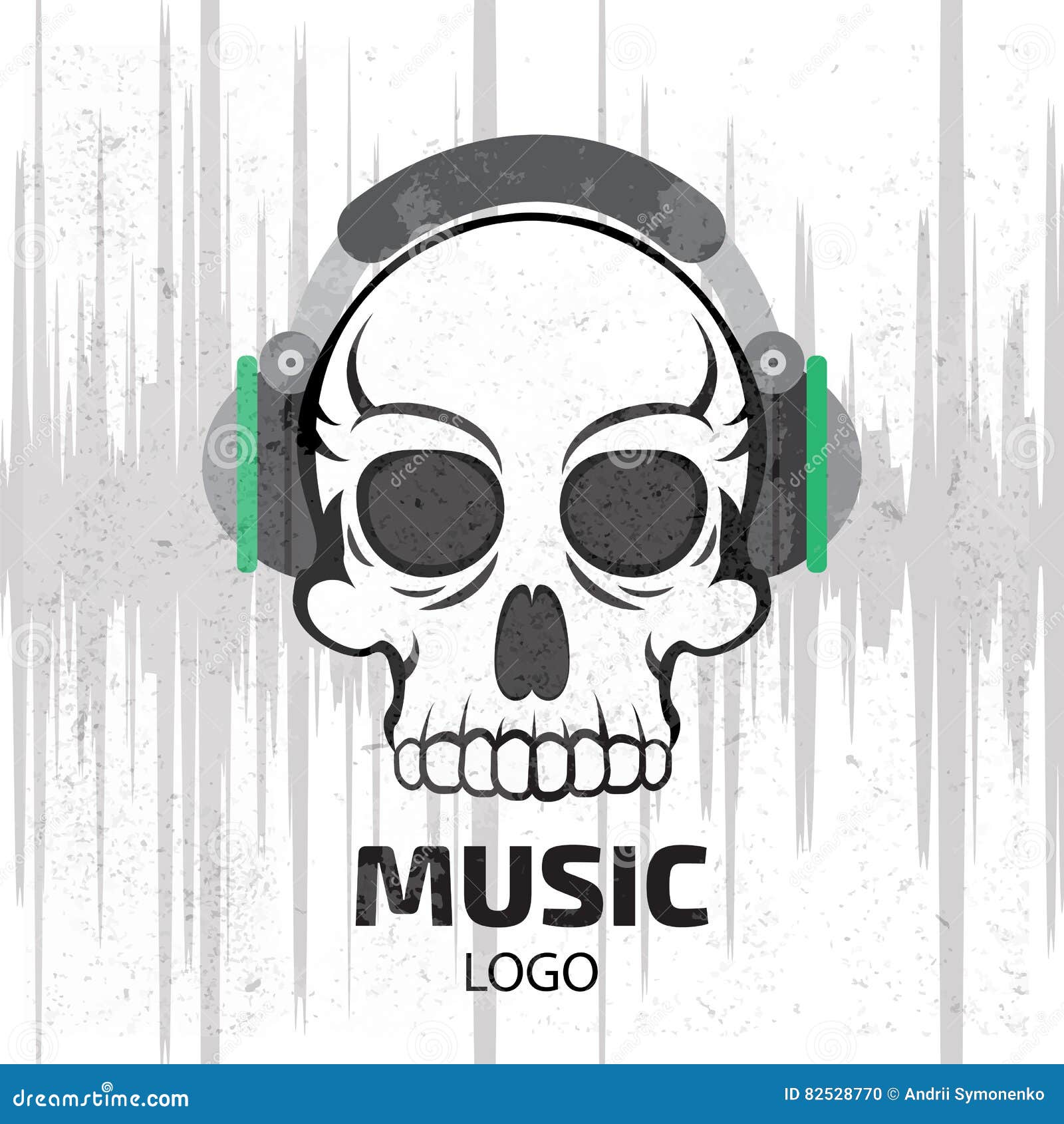 Music skull logo stock vector. Illustration of acoustic - 82528770