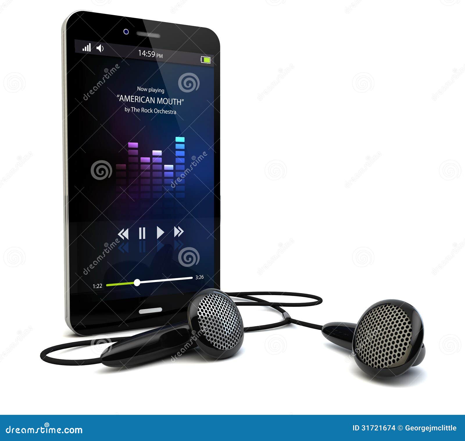 Music Smartphone stock illustration. Illustration of media - 31721674