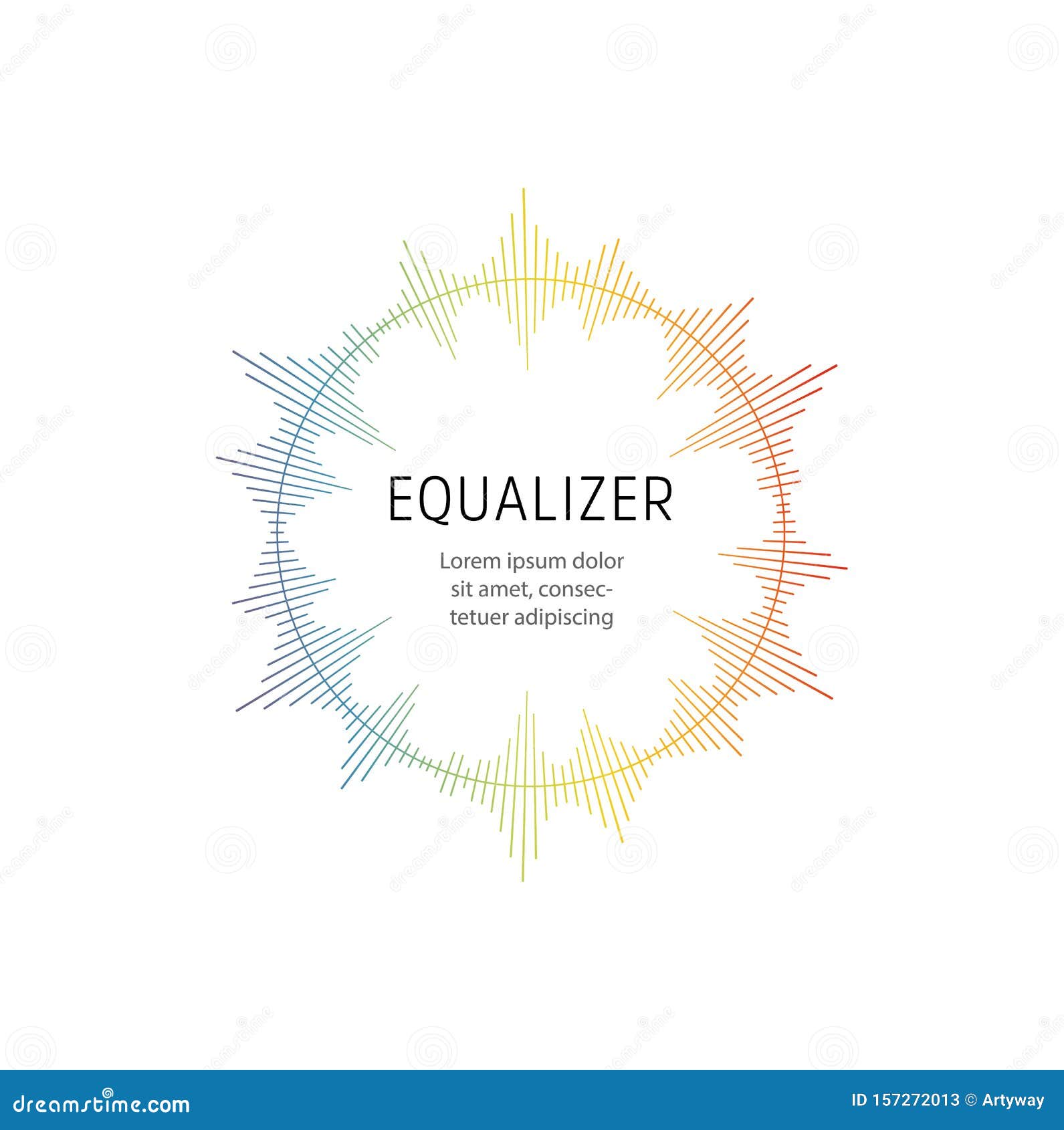 Music Sound Circle Frame Wave Logo, Audio Digital Equalizer Technology ...