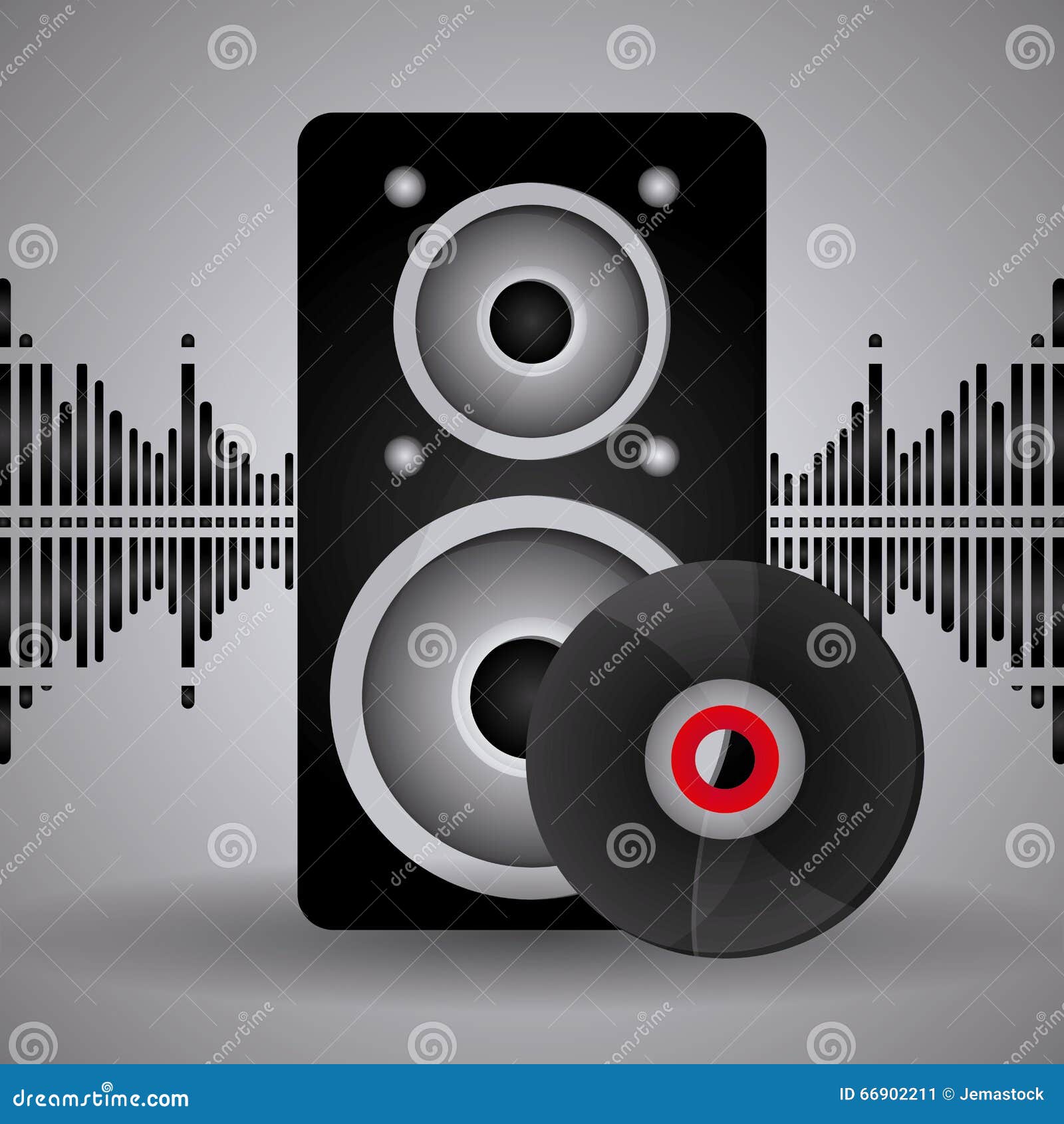 Music and sound design stock vector. Illustration of icon - 66902211