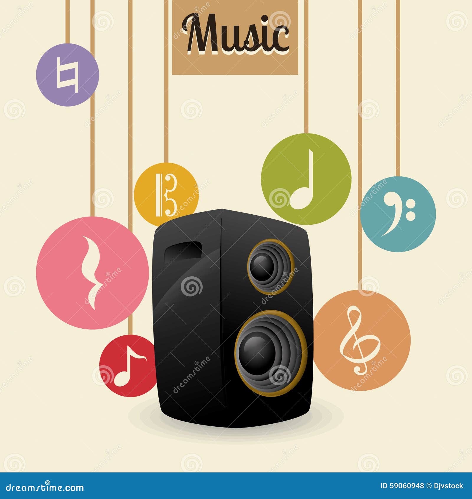 Music and Sound design stock vector. Illustration of music - 59060948