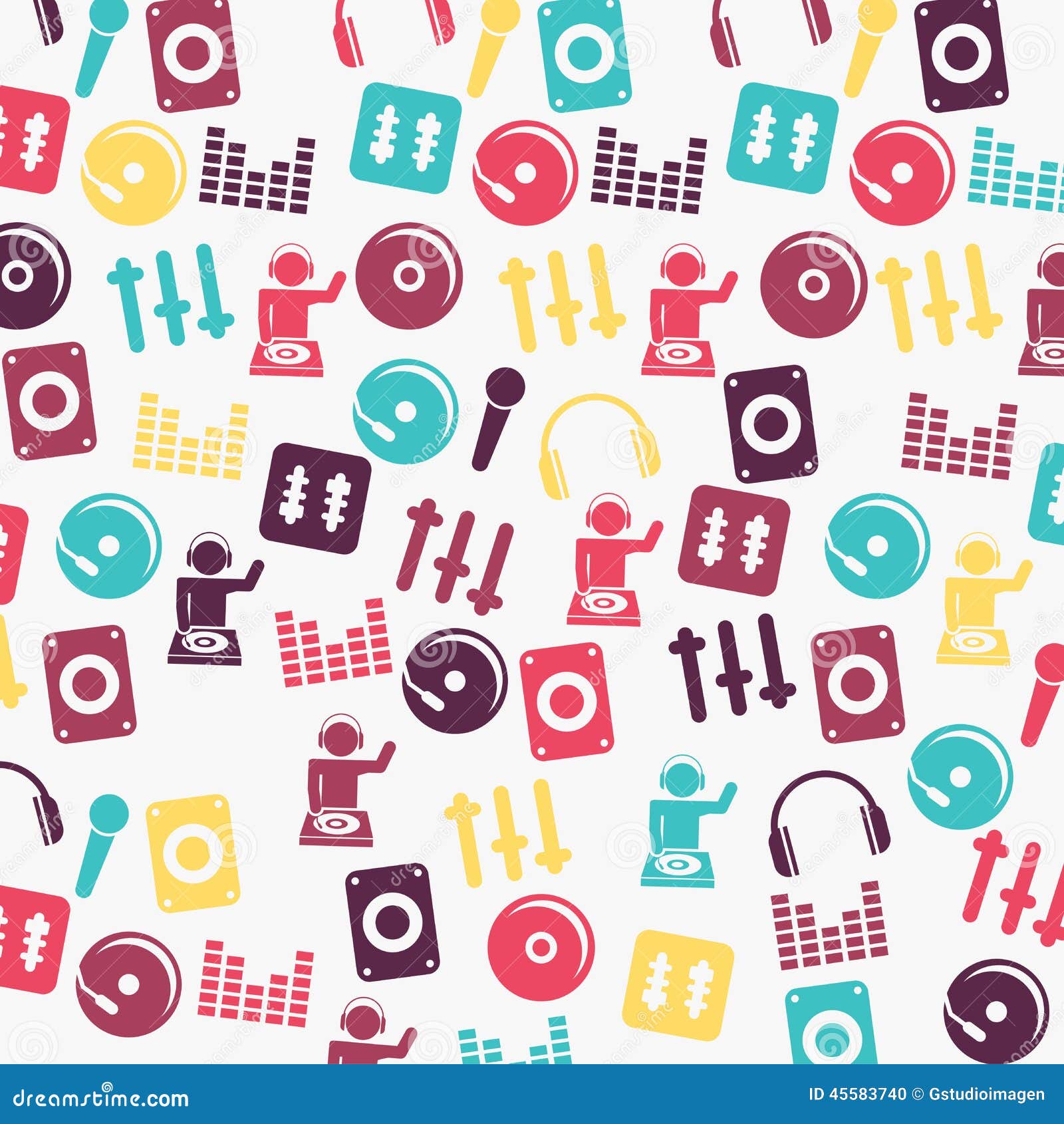 Music sound design stock vector. Illustration of sign - 45583740