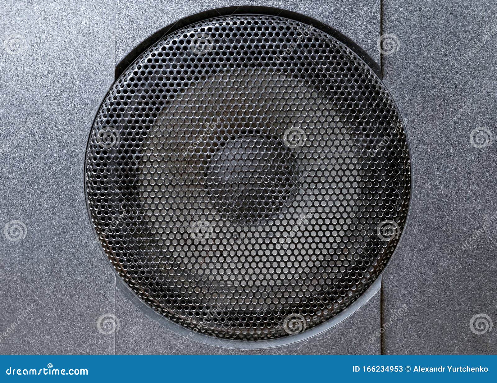 Music and Sound. Front View of a Sound System Speaker Stock Image ...