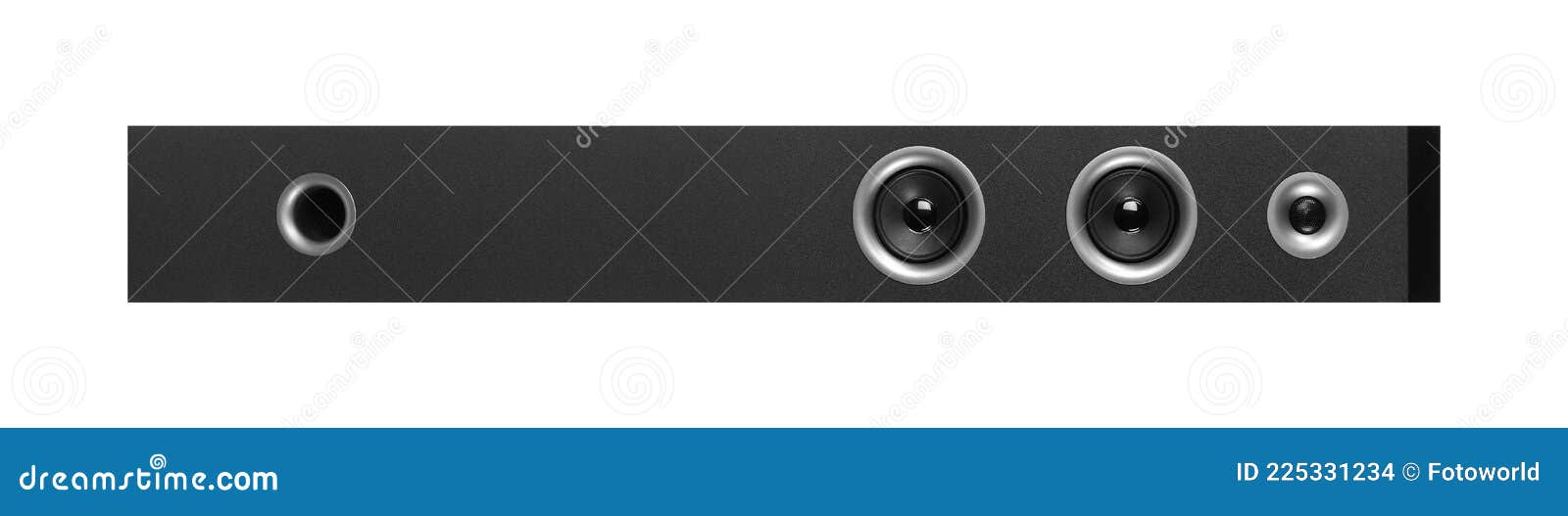 Music and Sound - Front View Tower Loudspeaker Enclosure. Isolated ...