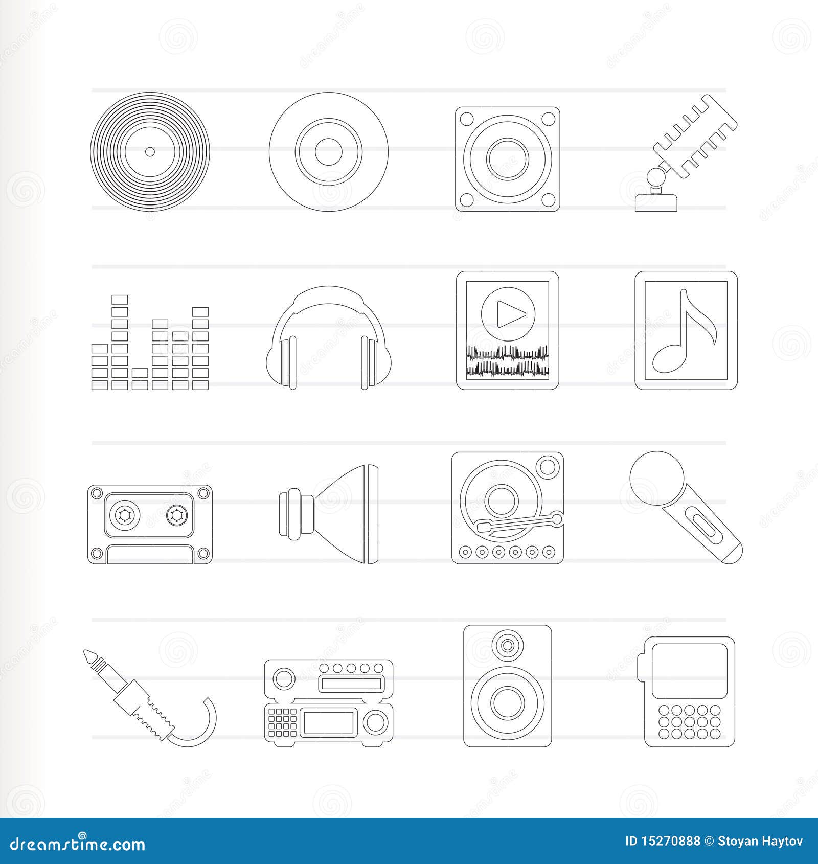 Music And Sound Icons Picture. Image: 15270888