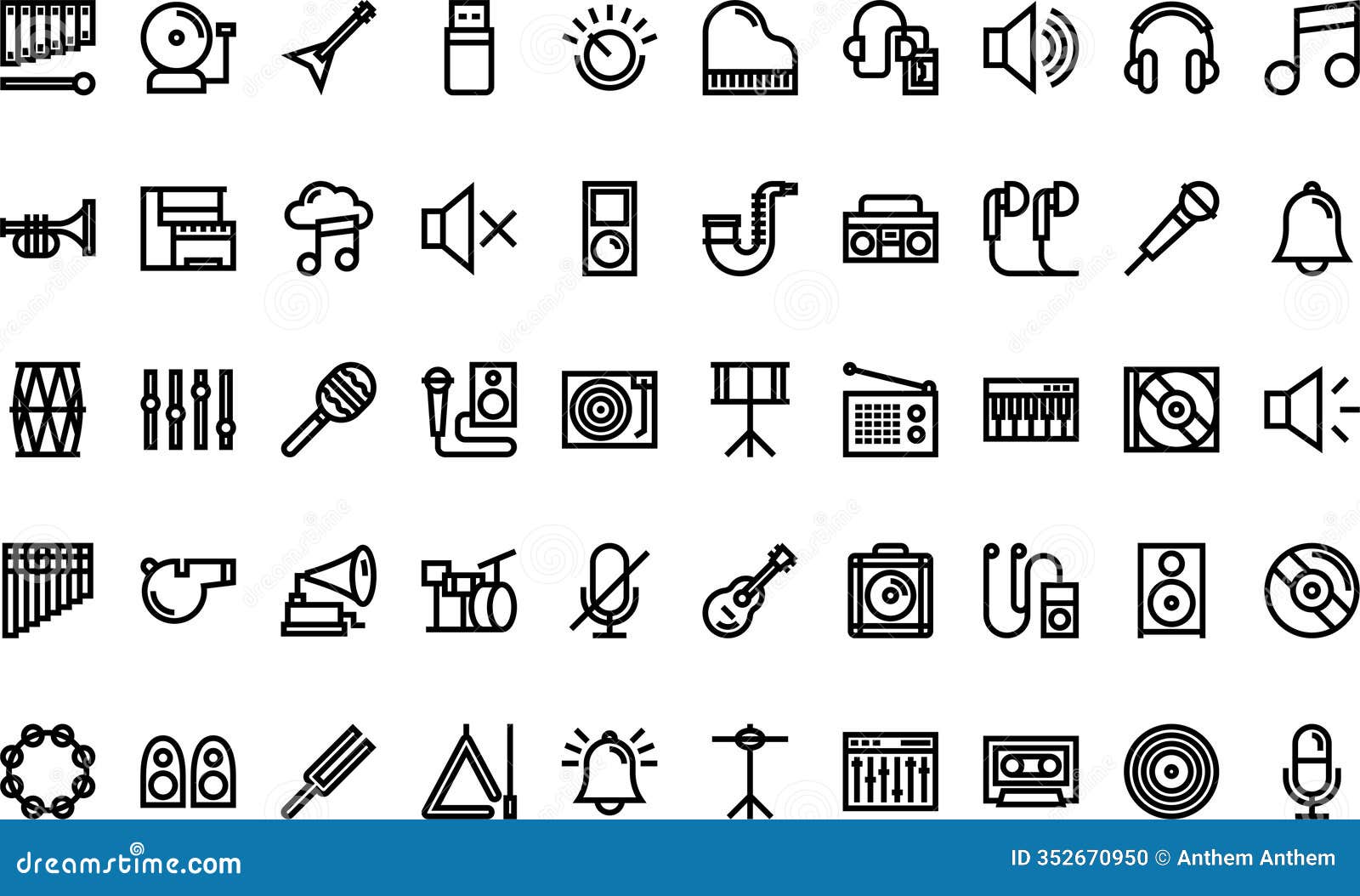 Music Sound Icons High-Quality Vector Icons Collection with Editable ...