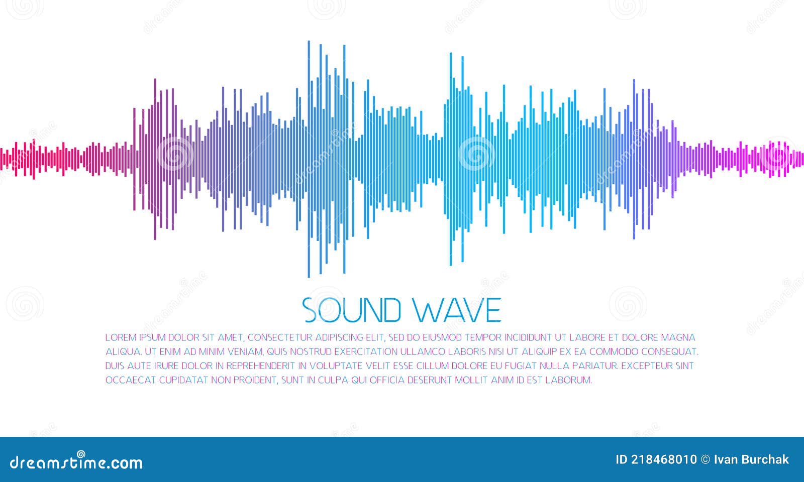 Music Sound Wave Spectrum. Vector Illustration Stock Vector ...