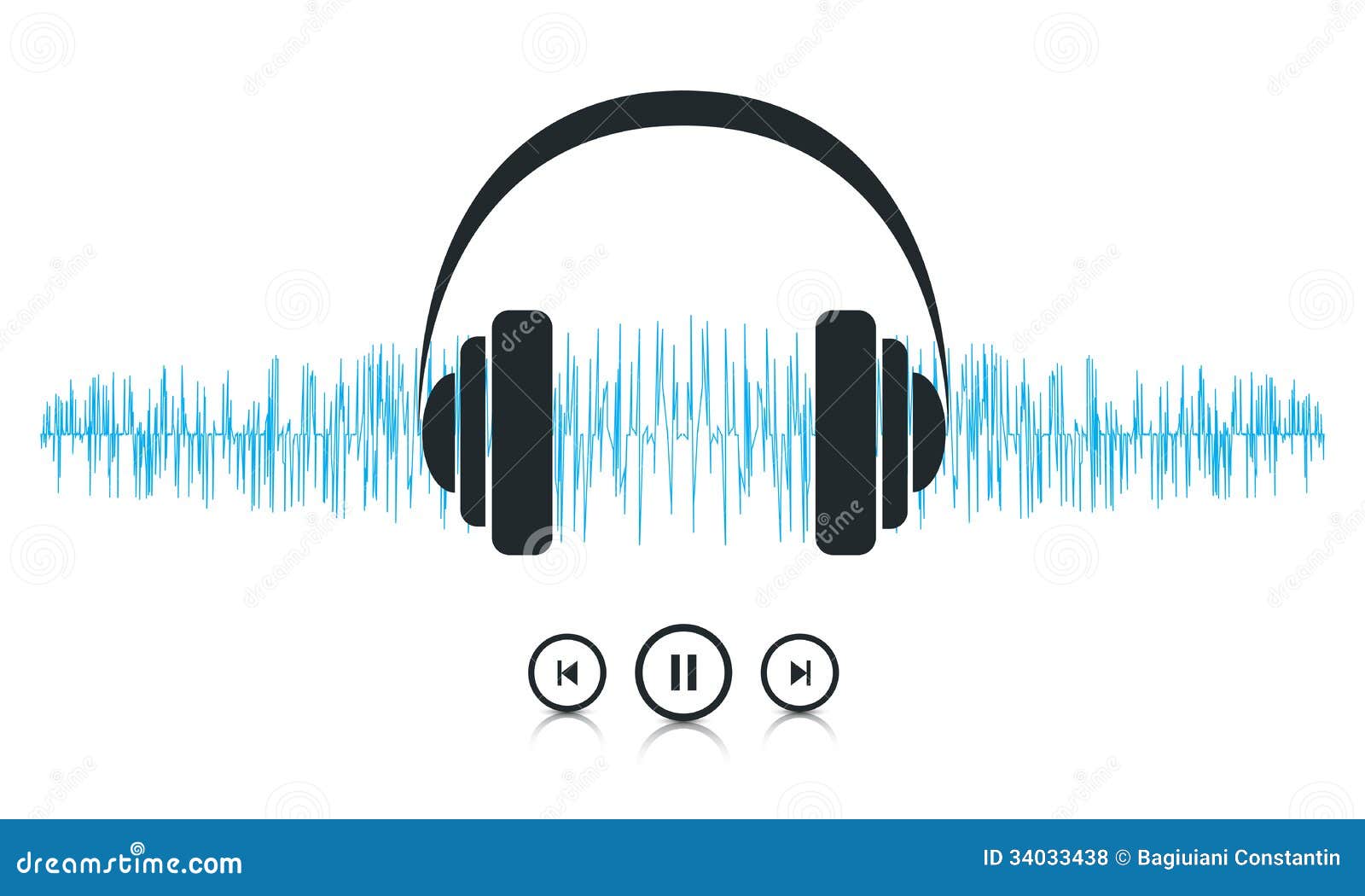 Music Sound Waves stock vector. Illustration of listen - 34033438