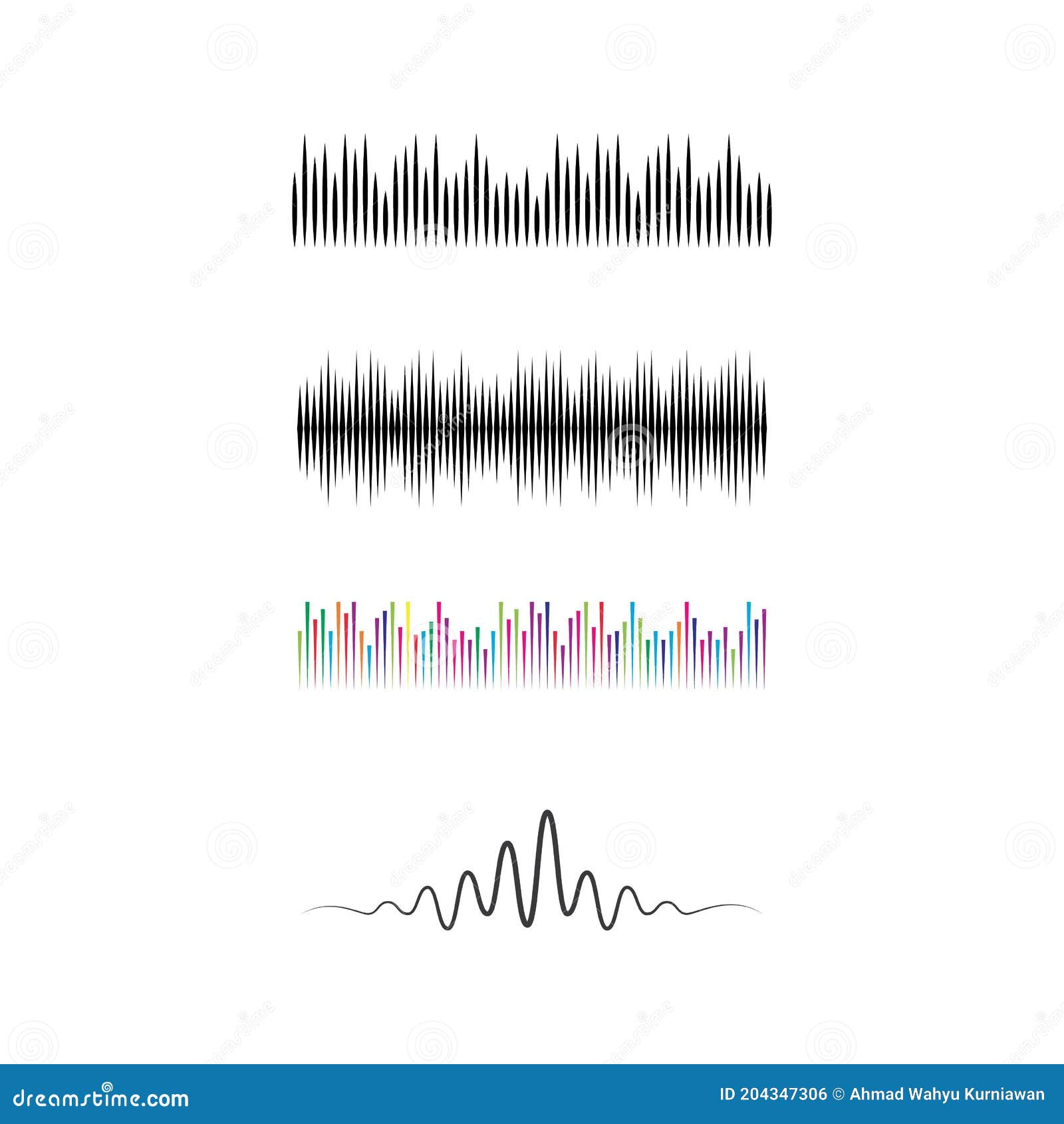 Soundwave icon stock vector. Illustration of wave, energy - 204347306