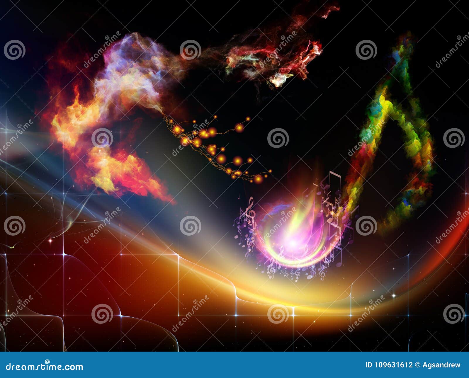 Music Space stock illustration. Illustration of element - 109631612