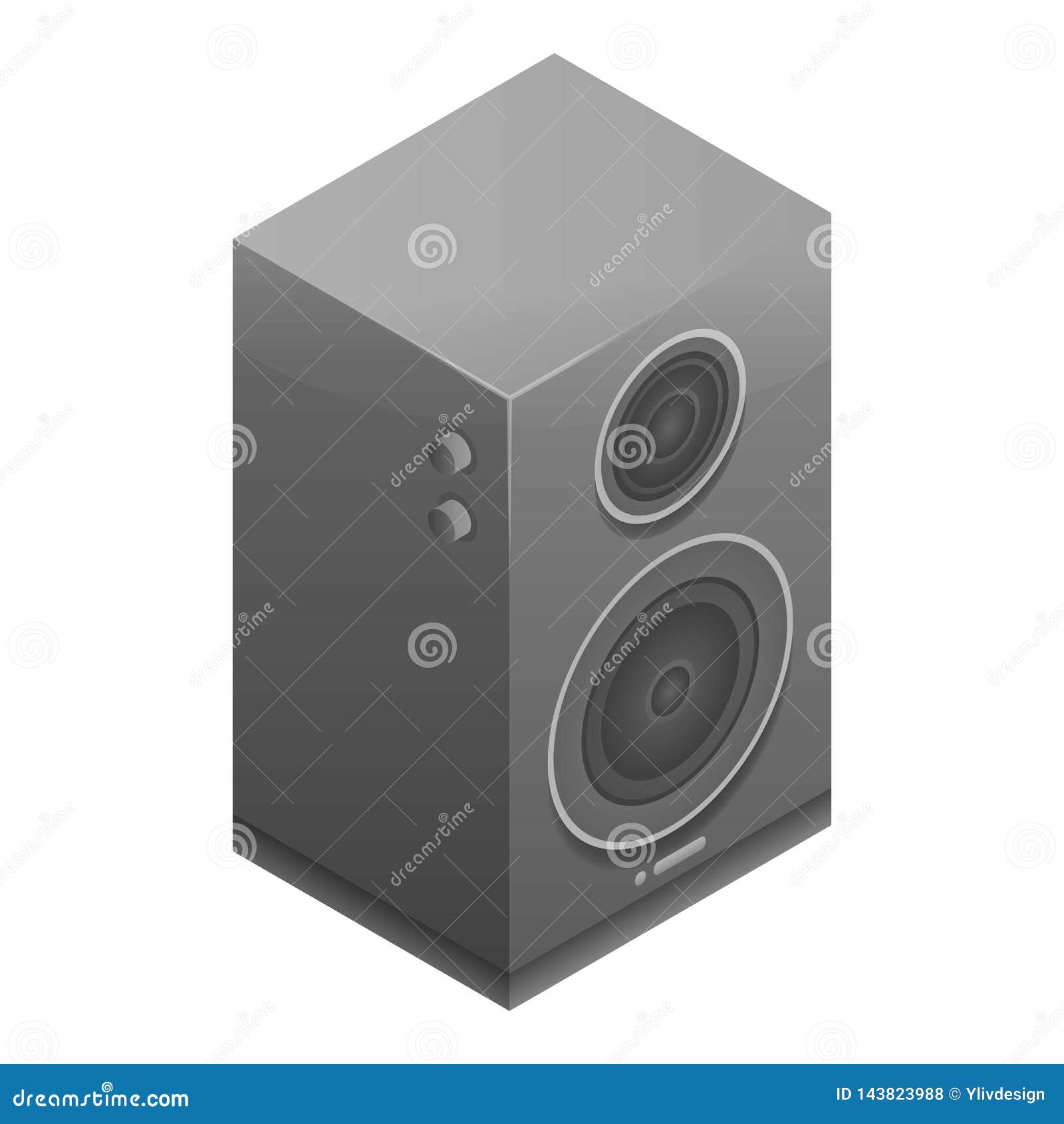Music Speaker Icon Isometric Style Stock Vector Illustration Of