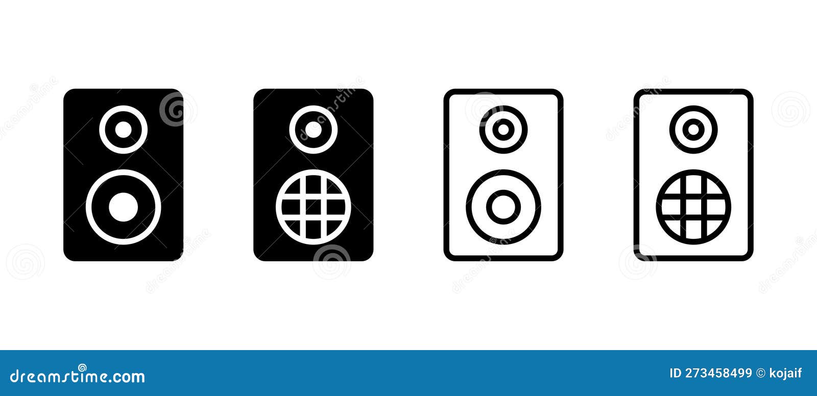 Music Speaker Vector Icon. Loud Woofer Box Symbol Stock Illustration ...