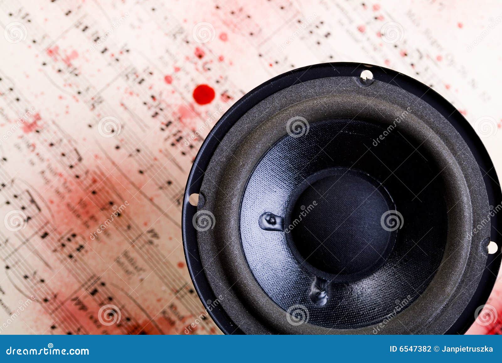 Music - speakers and notes stock photo. Image of notes - 6547382