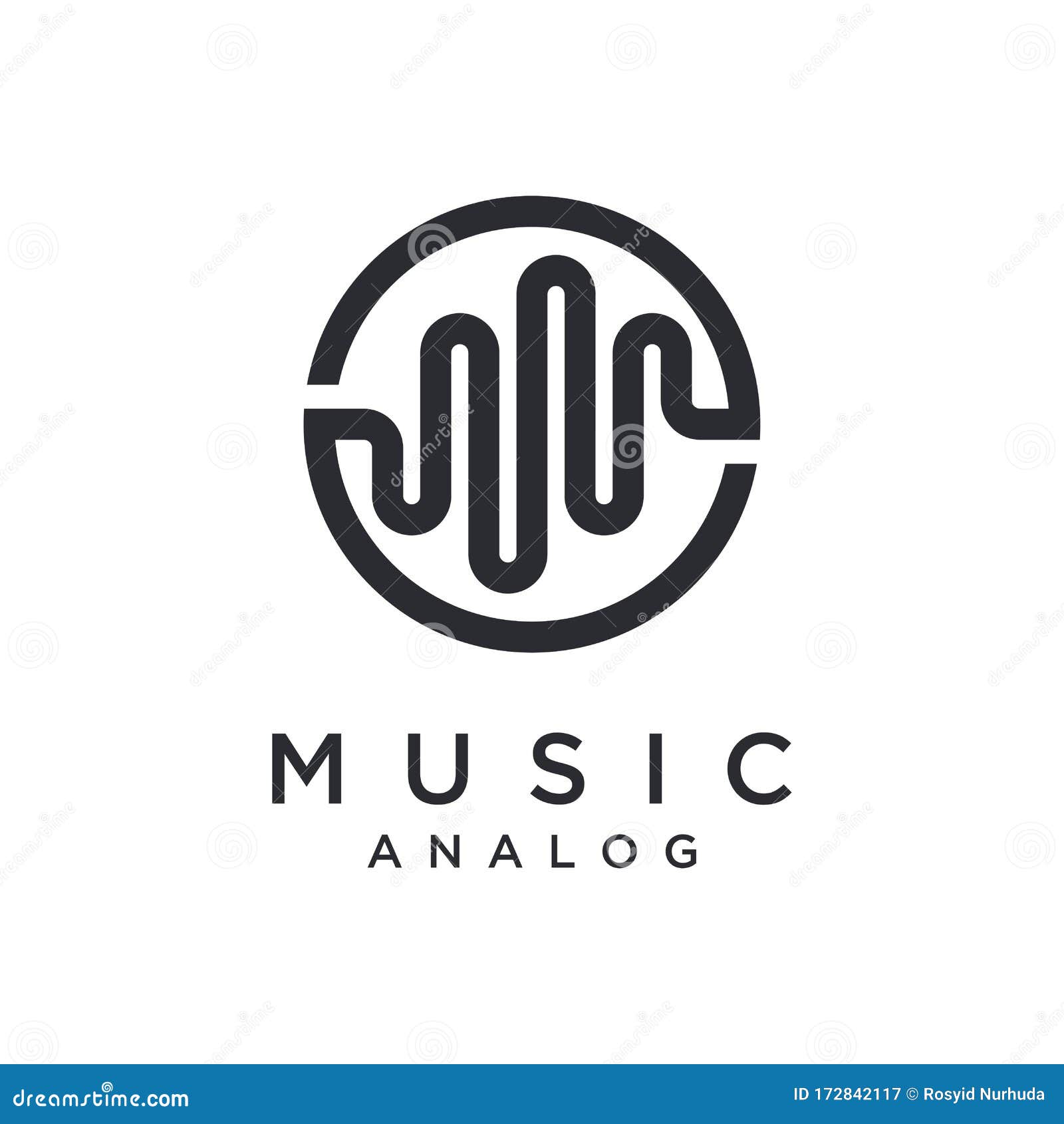 Music Spectrum Logo Vector, with a Minimalist Style Stock Vector ...