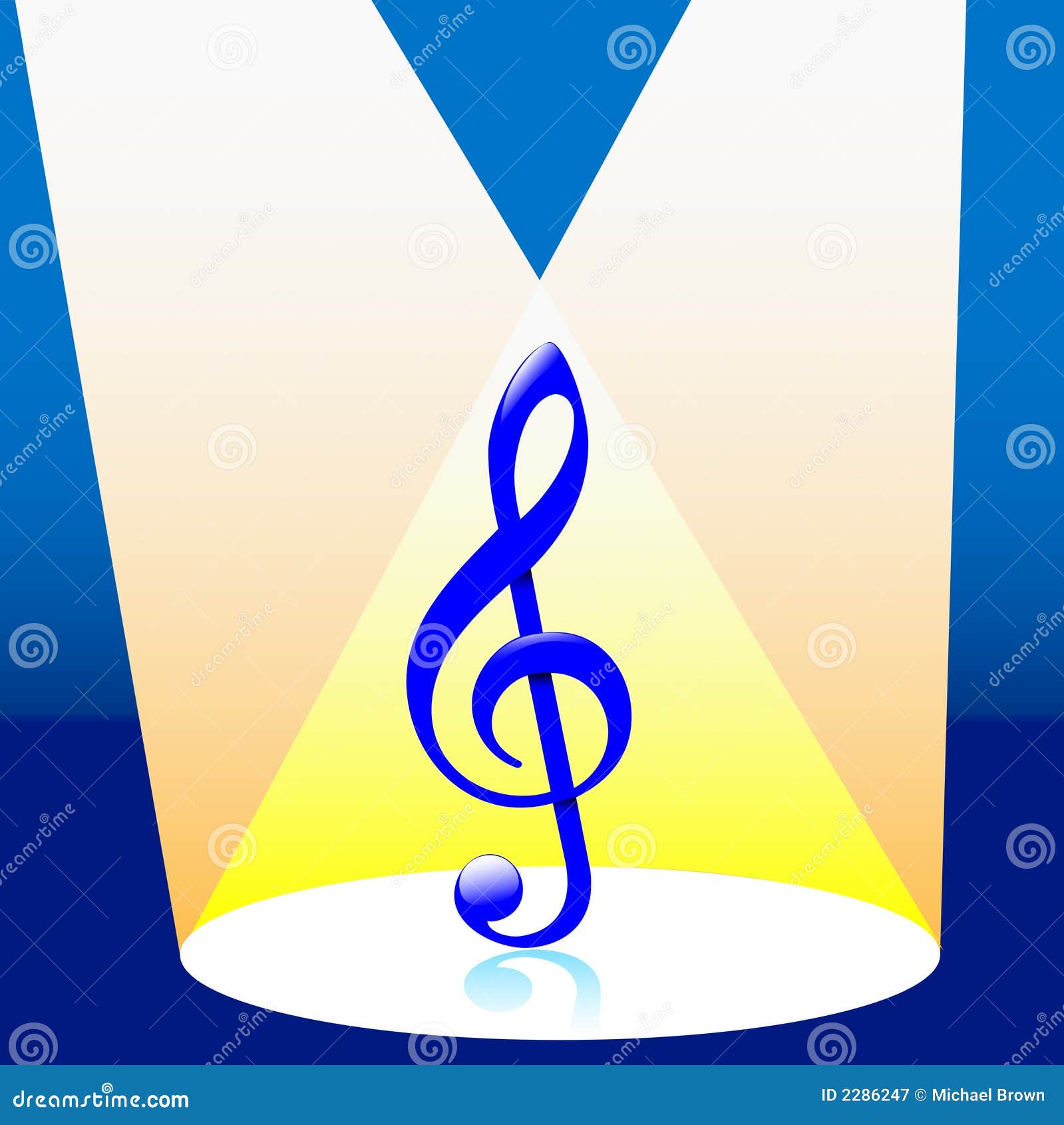 Music in the Spotlight stock vector. Illustration of light - 2286247