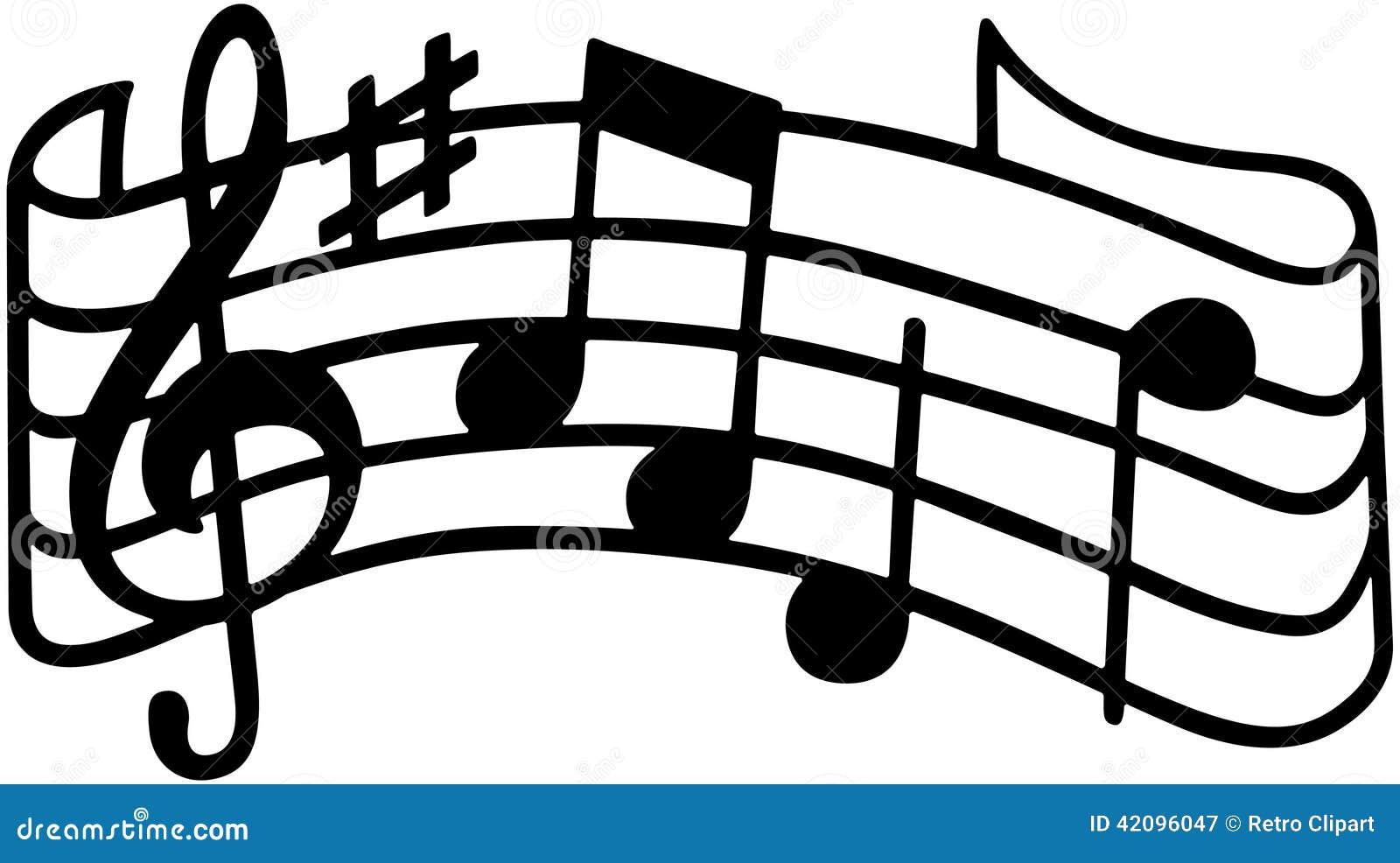 Music Staff stock vector. Illustration of americana, 1940 - 42096047