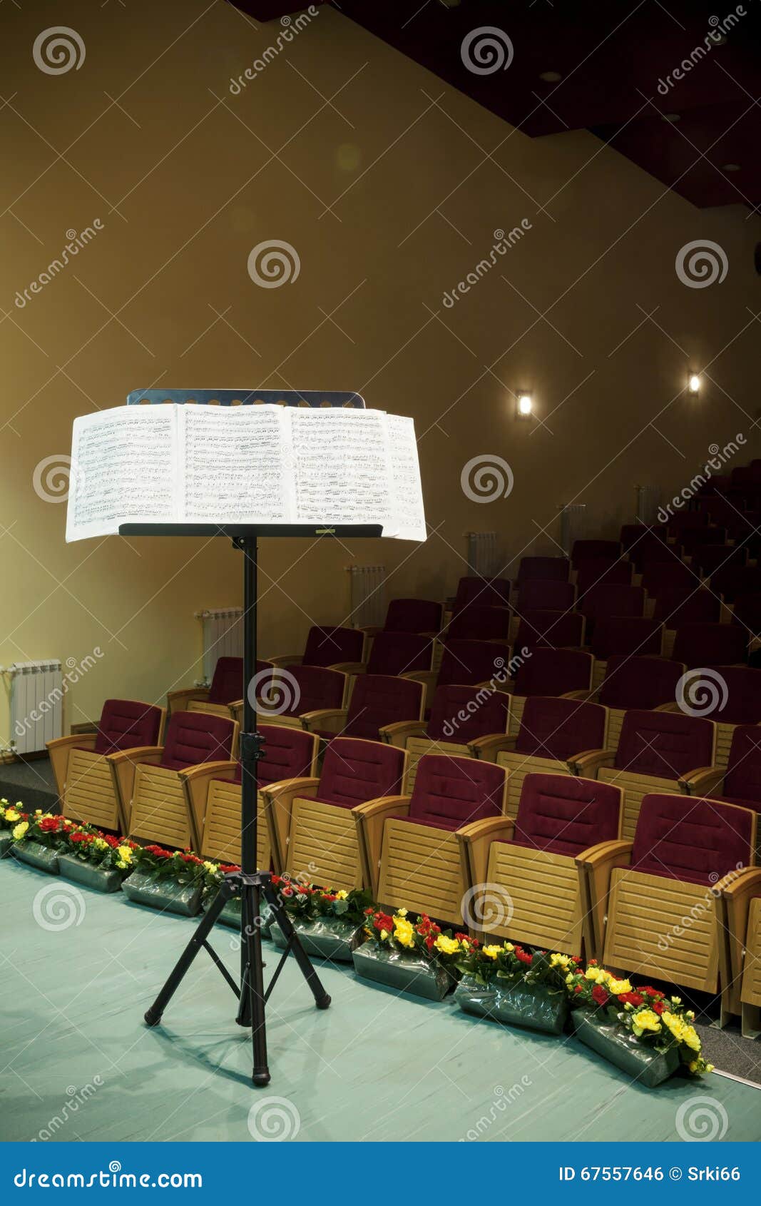 Music stand on stage stock photo. Image of stand, lesson - 67557646
