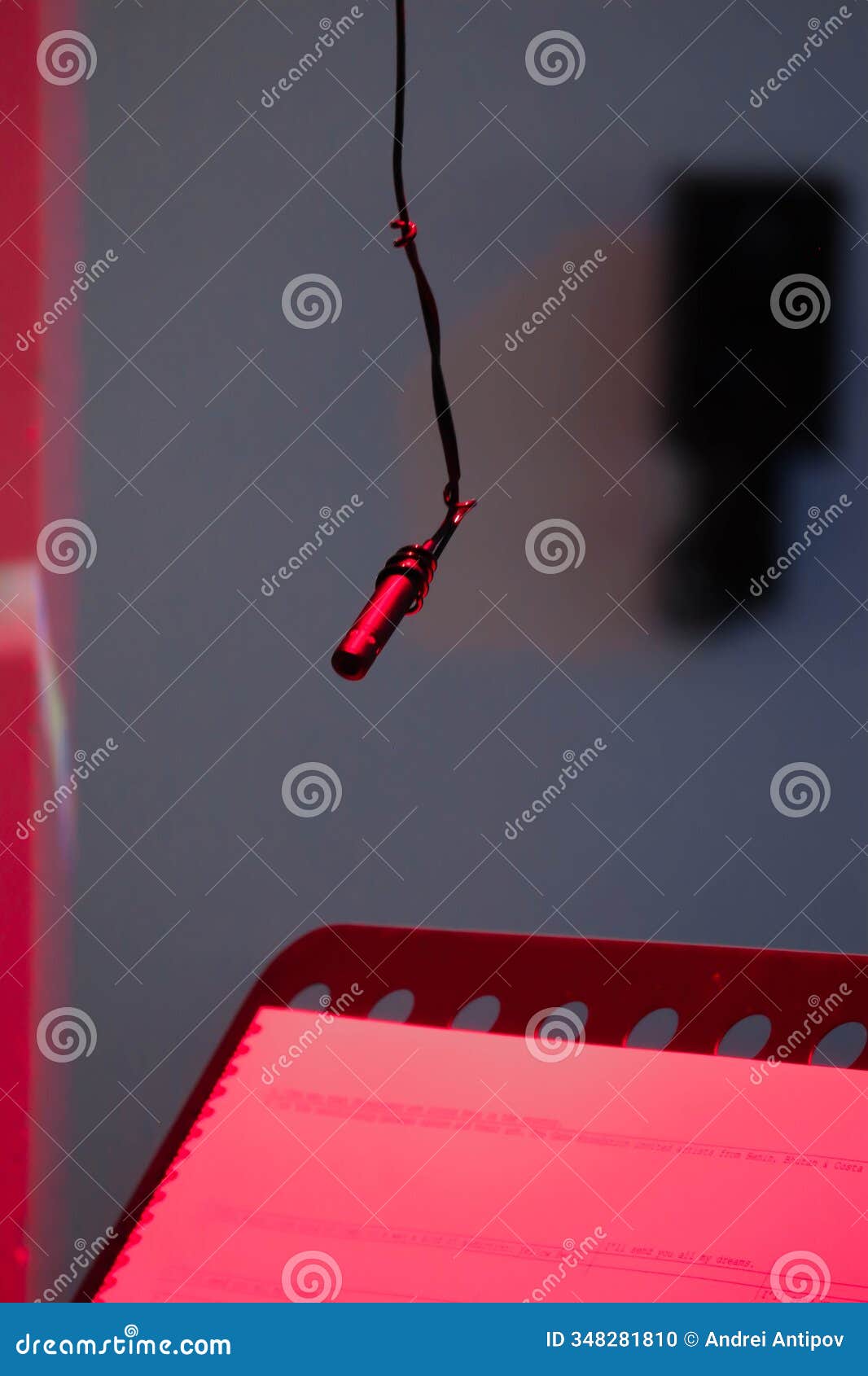 Music Stand with Text and Microphone Stock Photo - Image of microphone ...