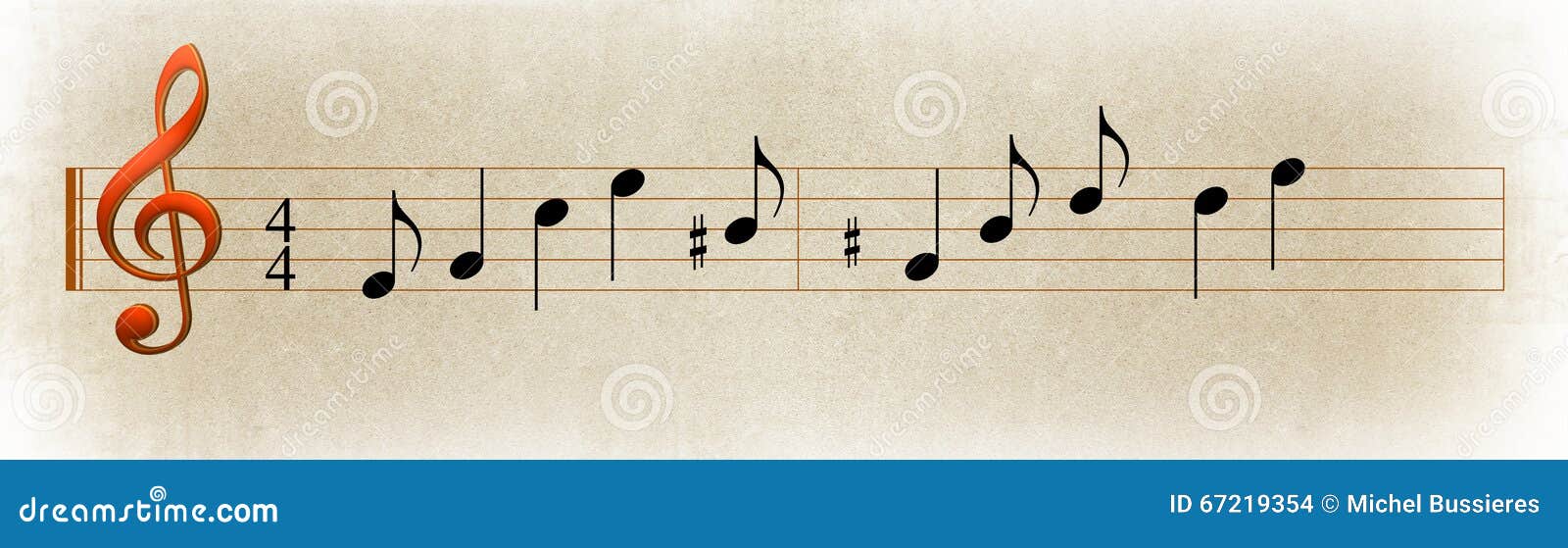 Music stave & notes stock illustration. Illustration of flyer - 67219354