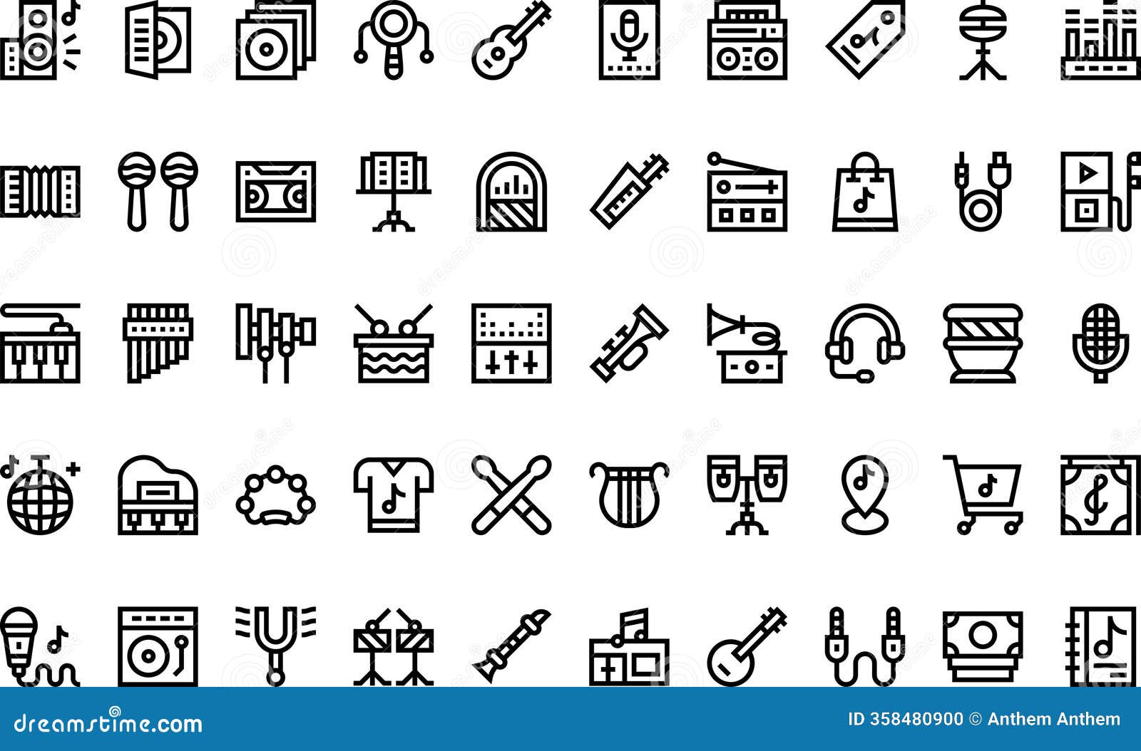 Music Store Icons High-Quality Vector Icons Collection with Editable ...