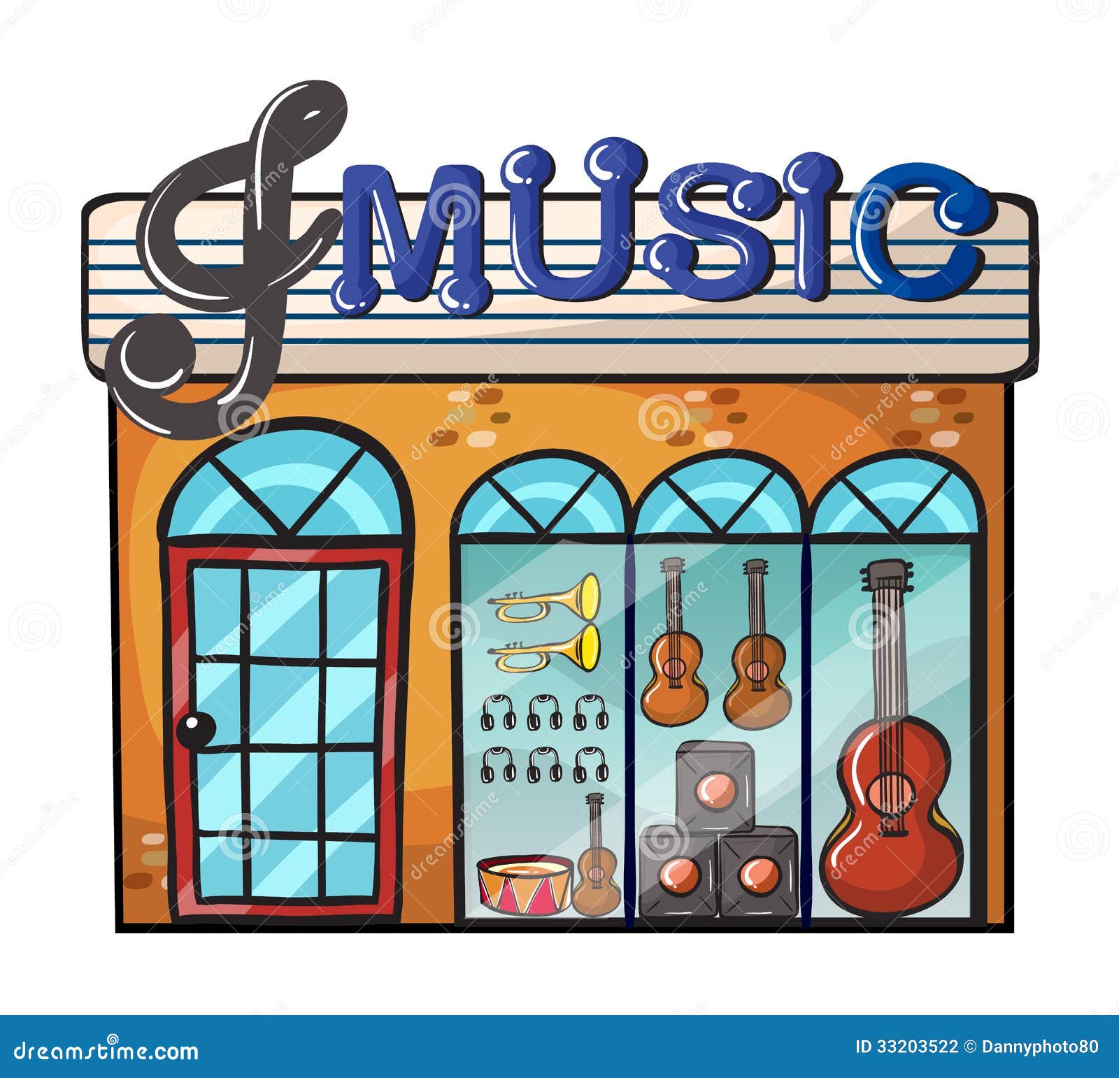 Music Store Corporate Identity Template Design Set Vector Illustration ...