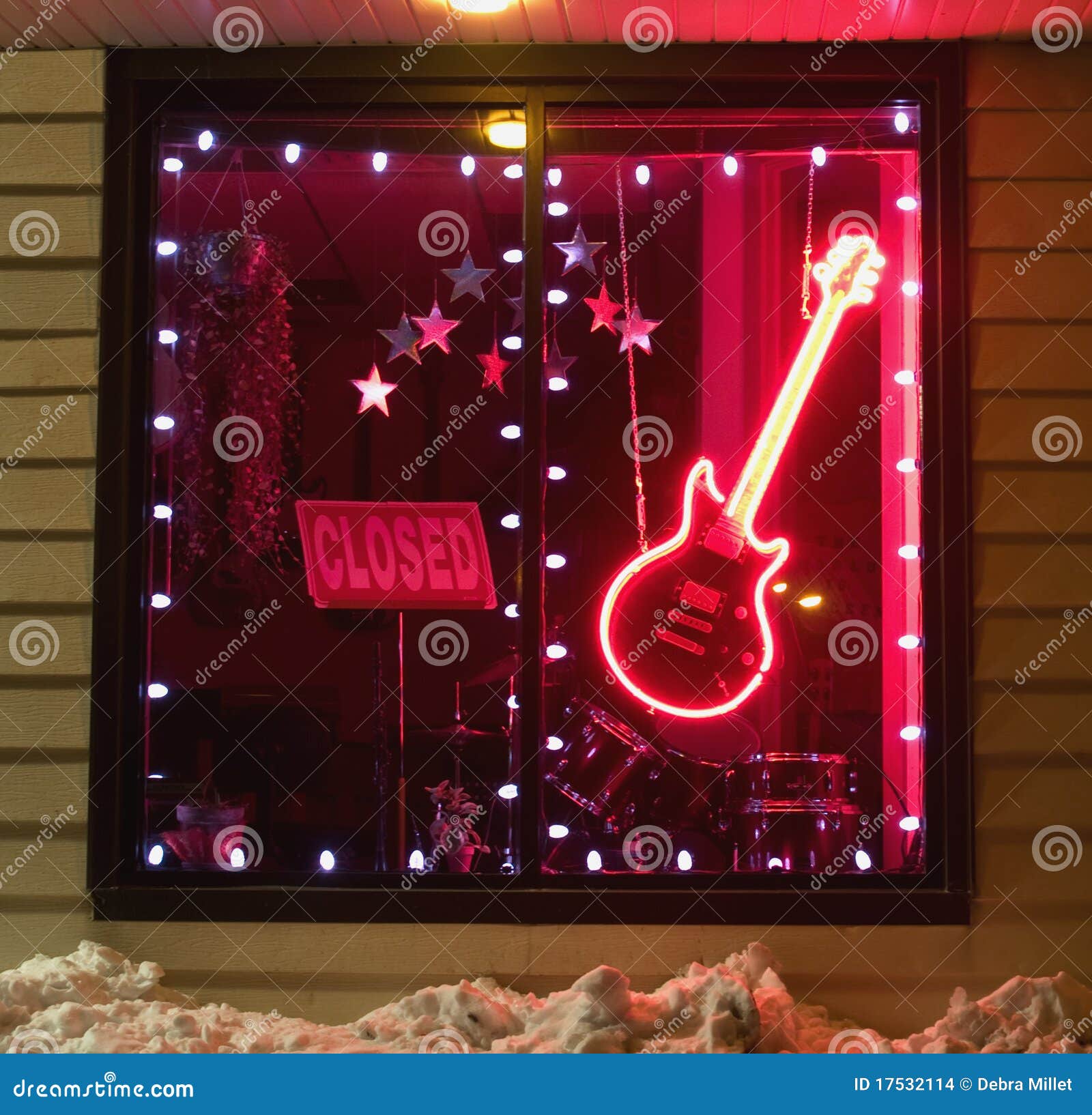 Music store at night stock photo. Image of nighttime - 17532114