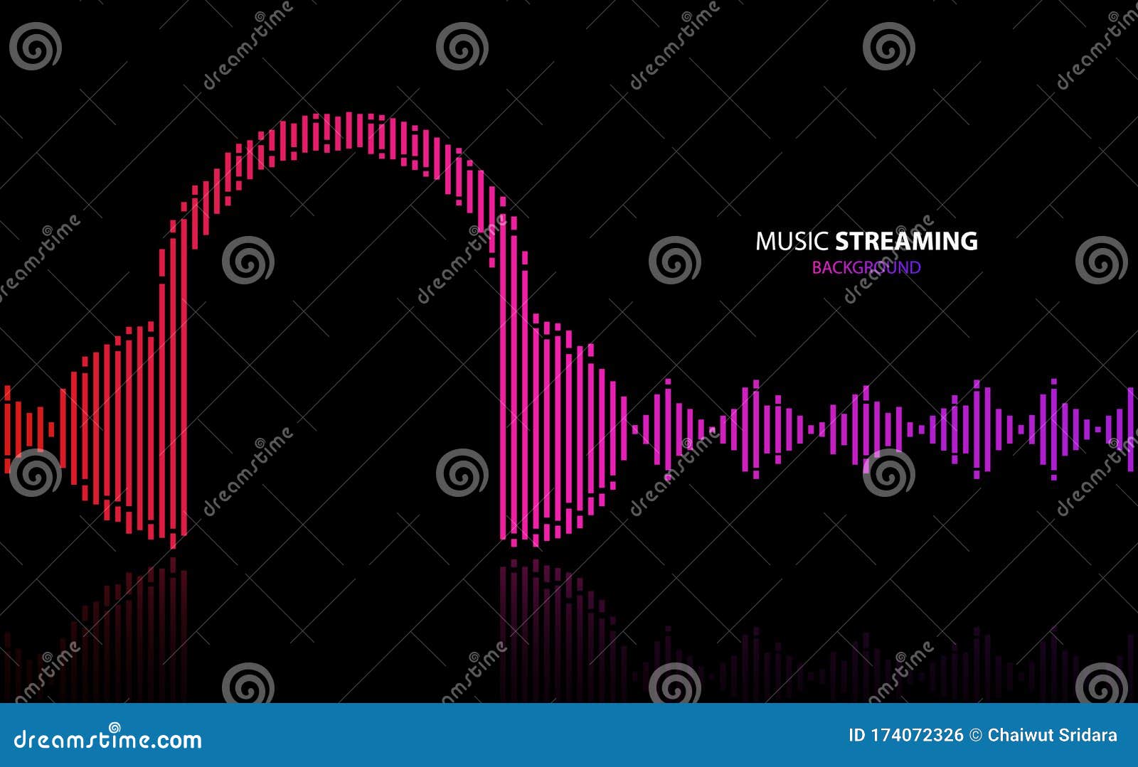 Music Streaming Background, Vector Illustration Stock Vector ...
