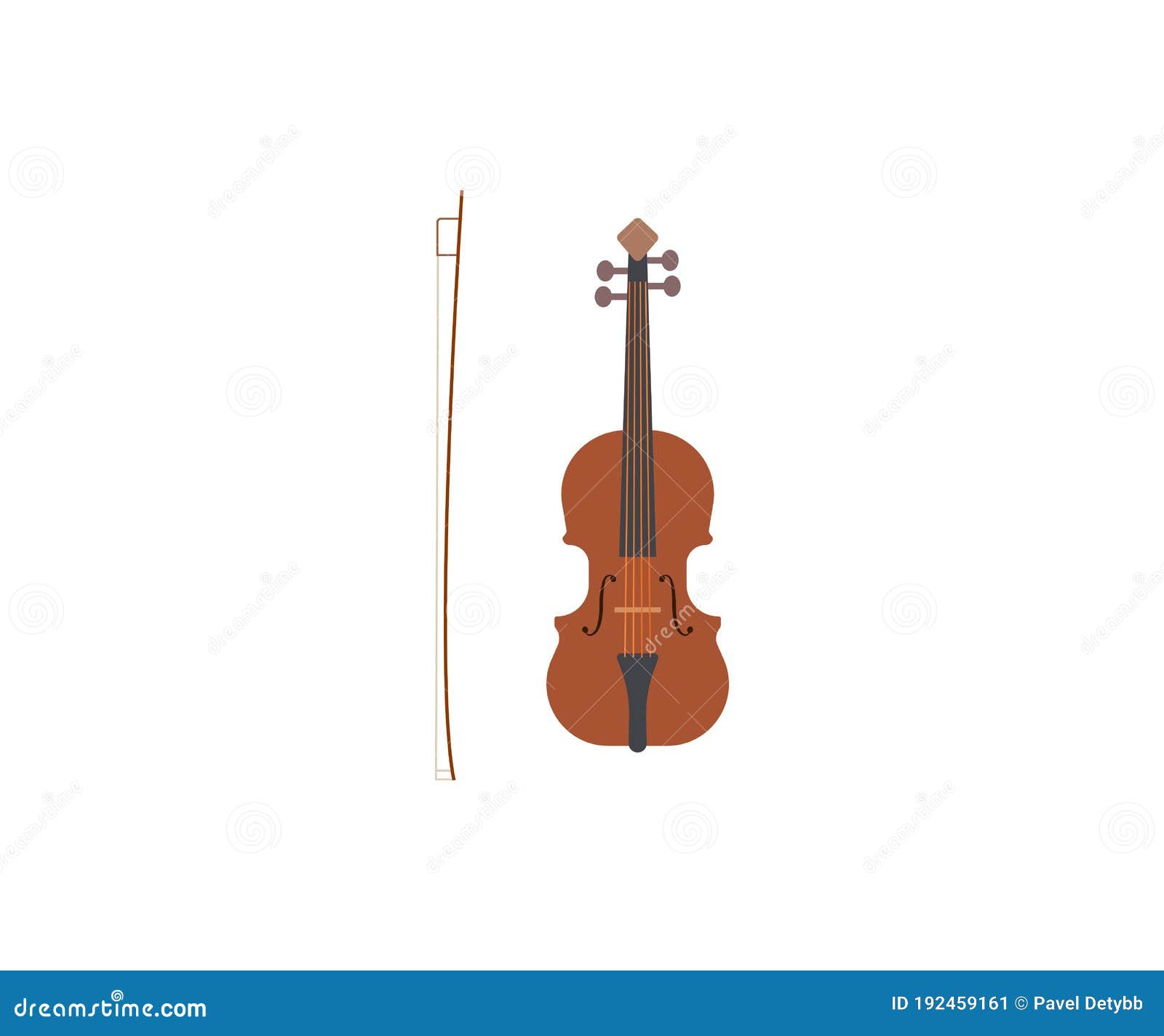 Music, String, Violin Icon. Vector Illustration, Flat Design Stock ...