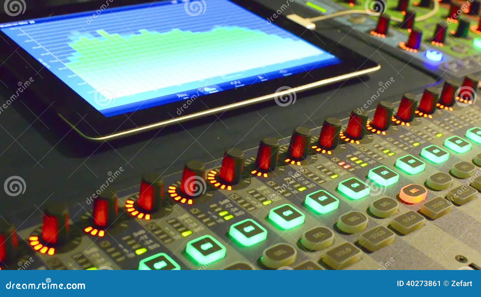 Music Studio Audio Mixer with Digital VU Meter Display Stock Video ...