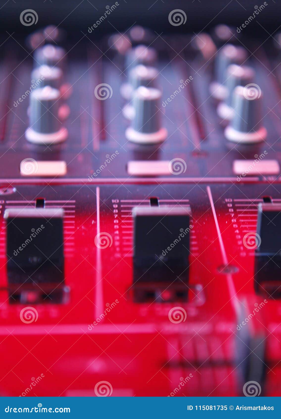Music Studio with Knobs for Turning Stock Image - Image of consoling ...