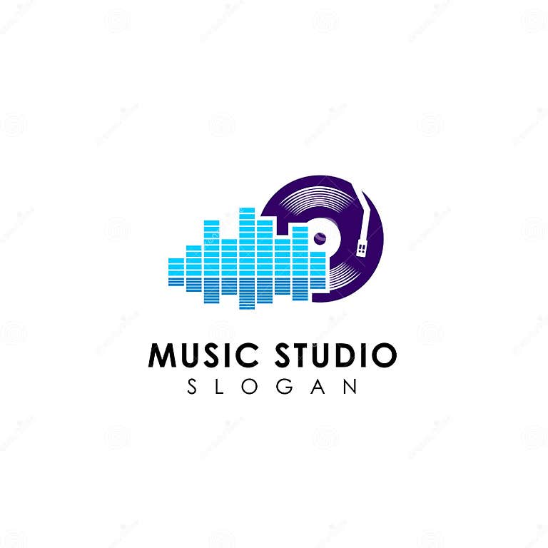 Music Studio Logo Designs Template Stock Vector - Illustration of logo ...