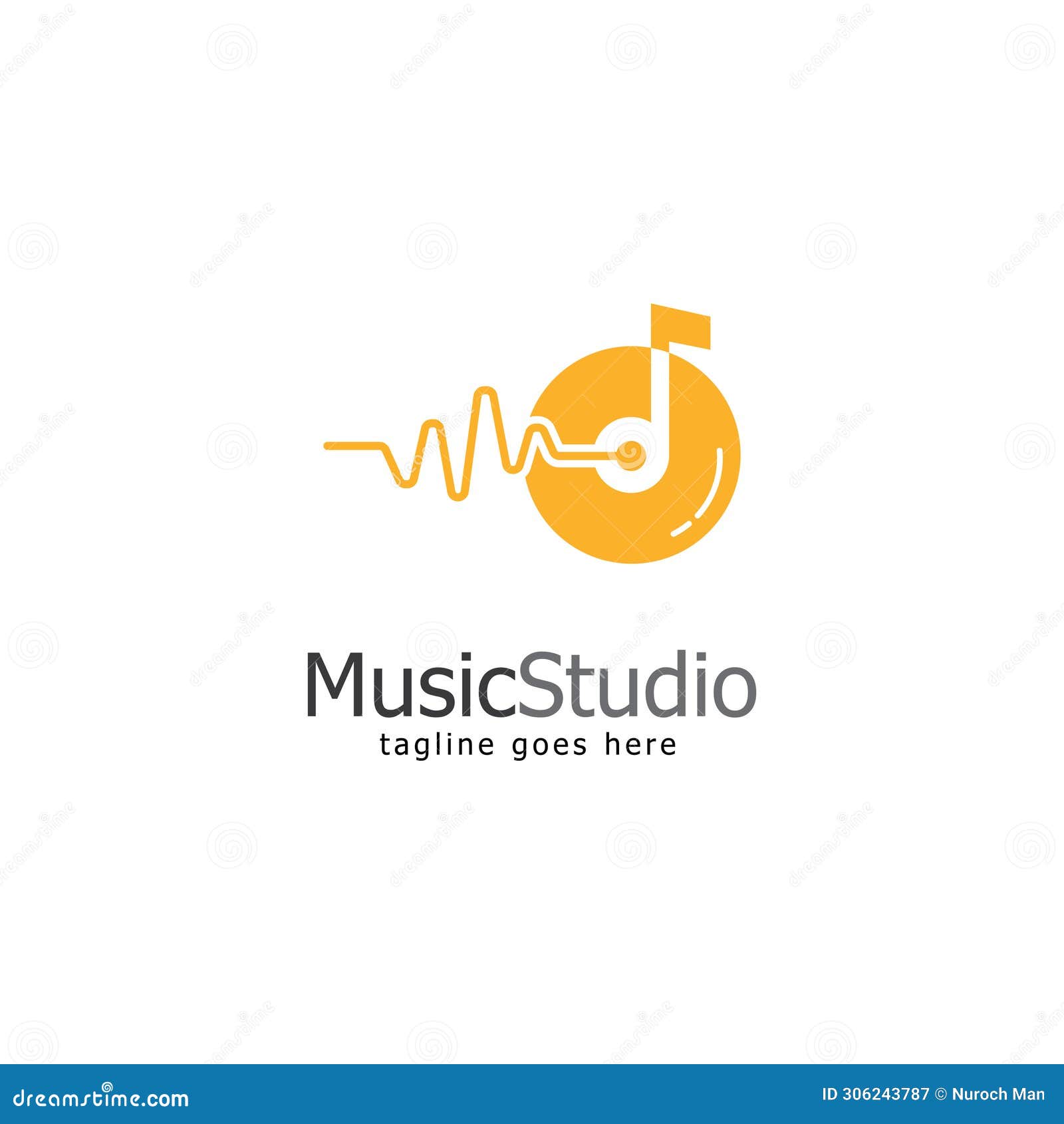 Music Studio Logo Template Design Vector Stock Illustration ...
