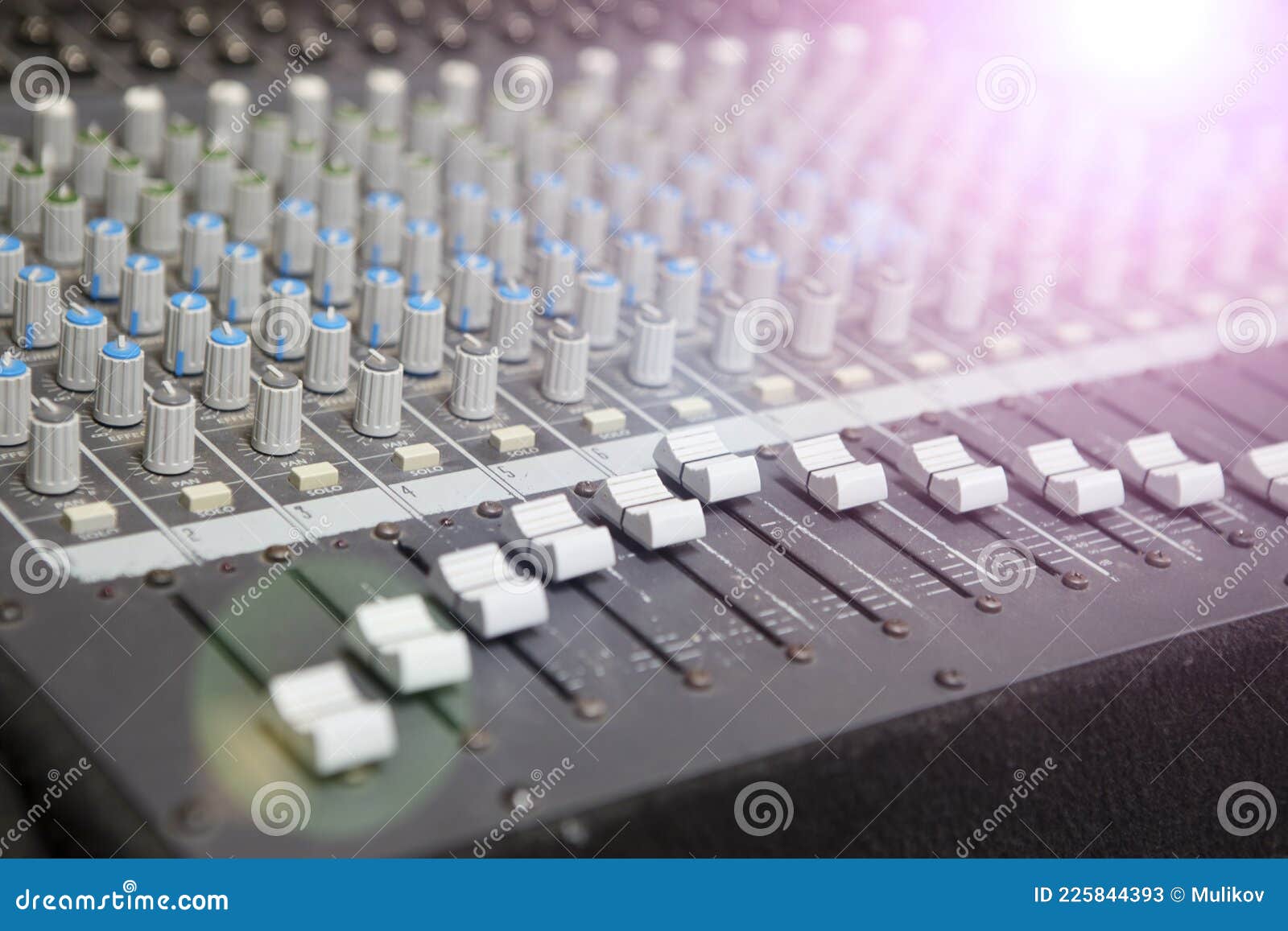 Music Studio Mixer Control stock image. Image of broadcasting - 225844393