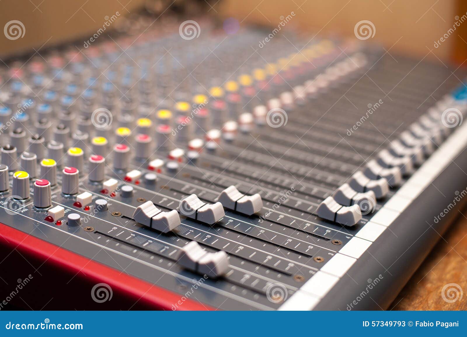 Music studio mixer detail stock image. Image of desk - 57349793