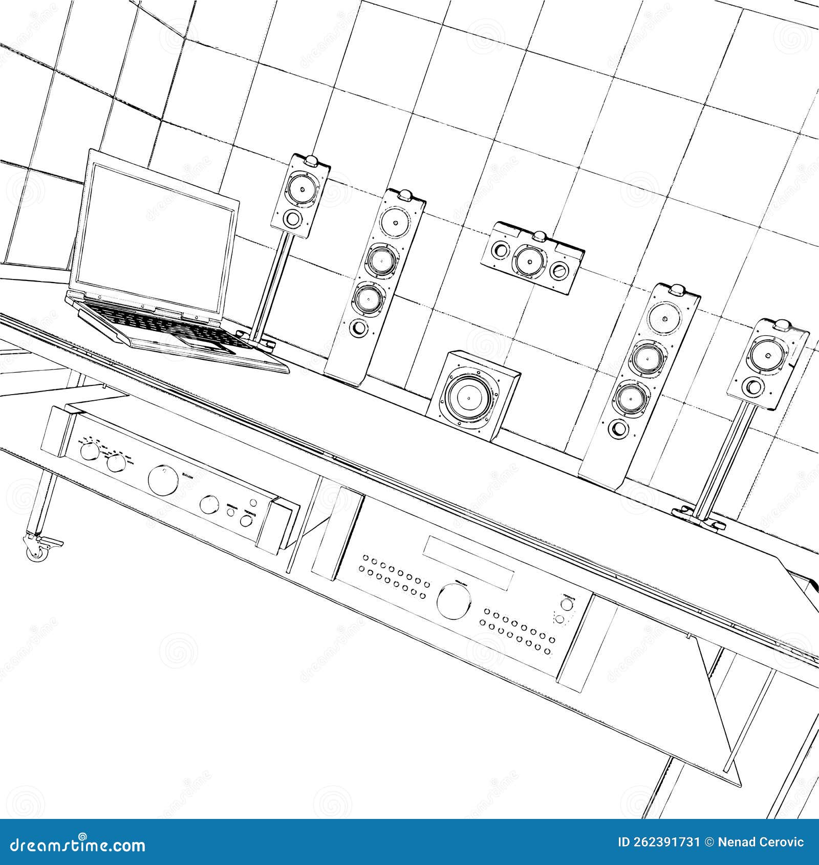 Music Studio Room Vector. Illustration on White Background Stock Vector ...