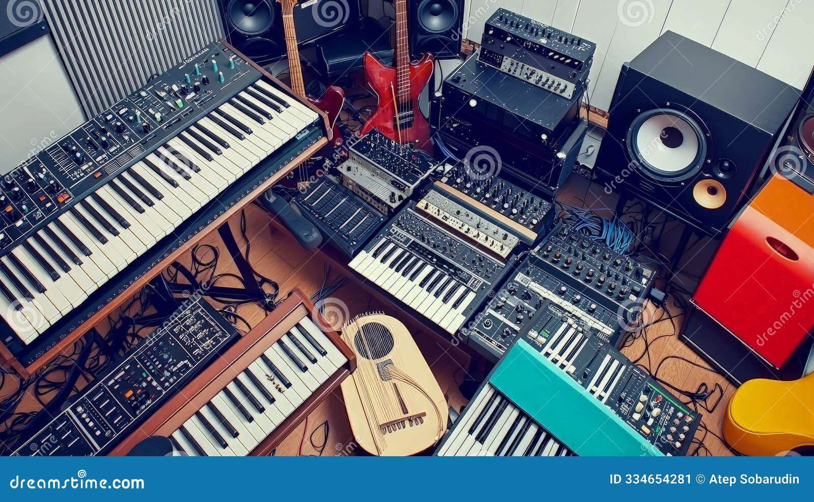 Music Studio Setup stock image. Image of mixing, home - 334654281