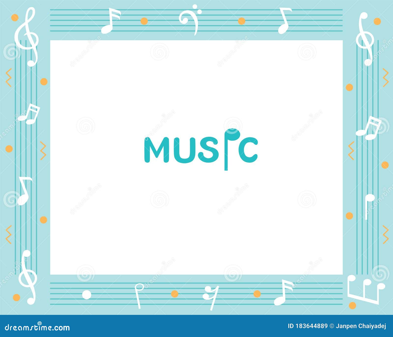 Music Subject Frame, Design of Music Note on Frame, Teaching Media ...