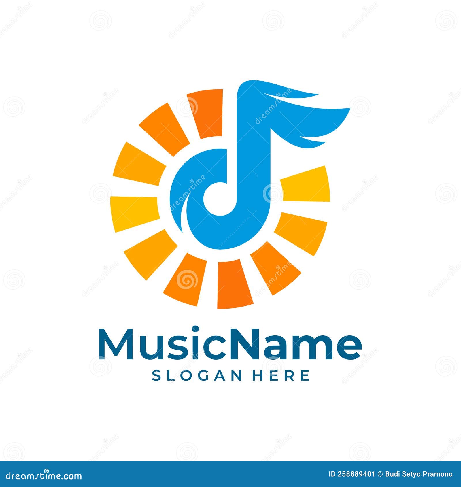 Music Sun Logo Vector Icon Illustration. Sun Music Logo Design Template ...