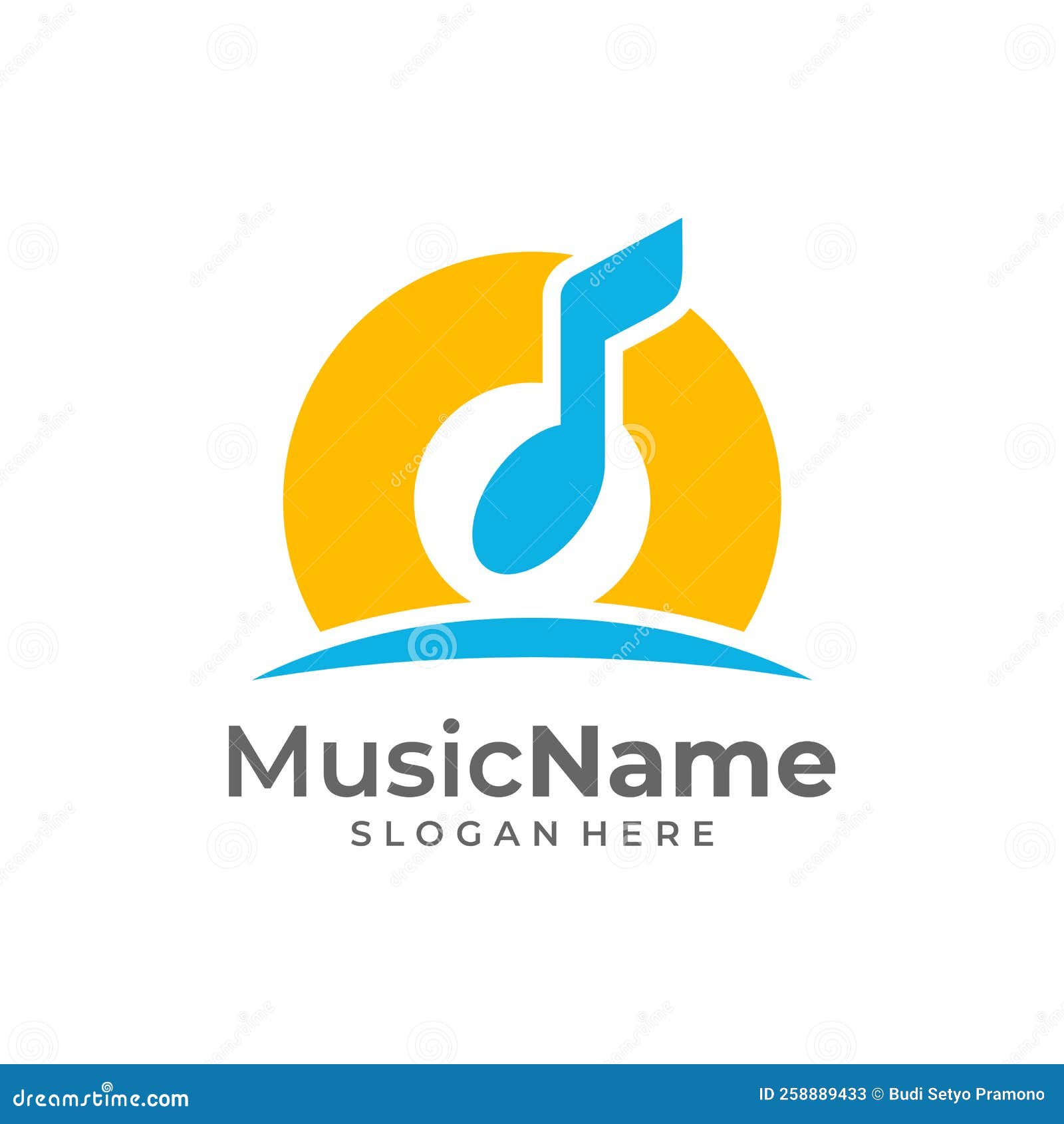 Music Sun Logo Vector Icon Illustration. Sun Music Logo Design Template ...