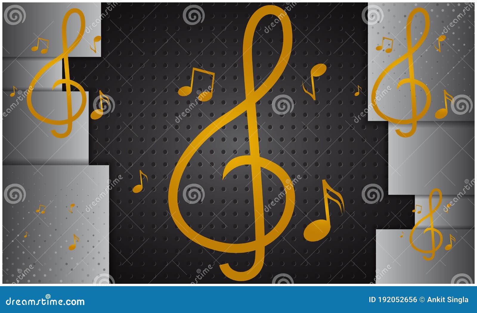 Music Symbol on Digital Dark Background Stock Vector - Illustration of ...