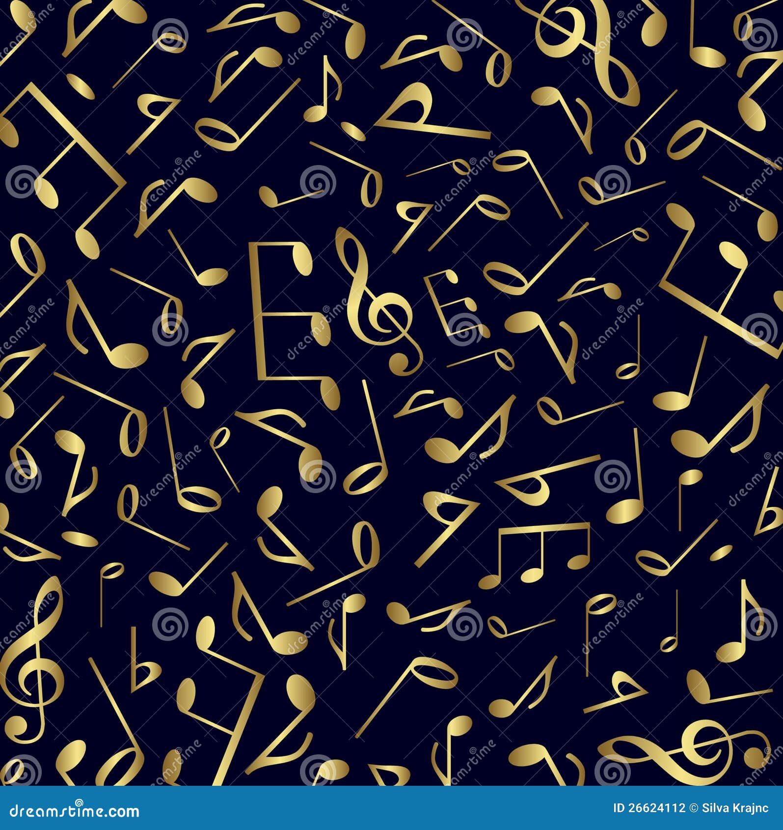 Music Symbols Background Vector Stock Vector - Illustration of elegant ...