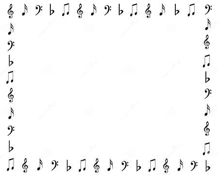 Music symbols border stock illustration. Illustration of theory - 3602364