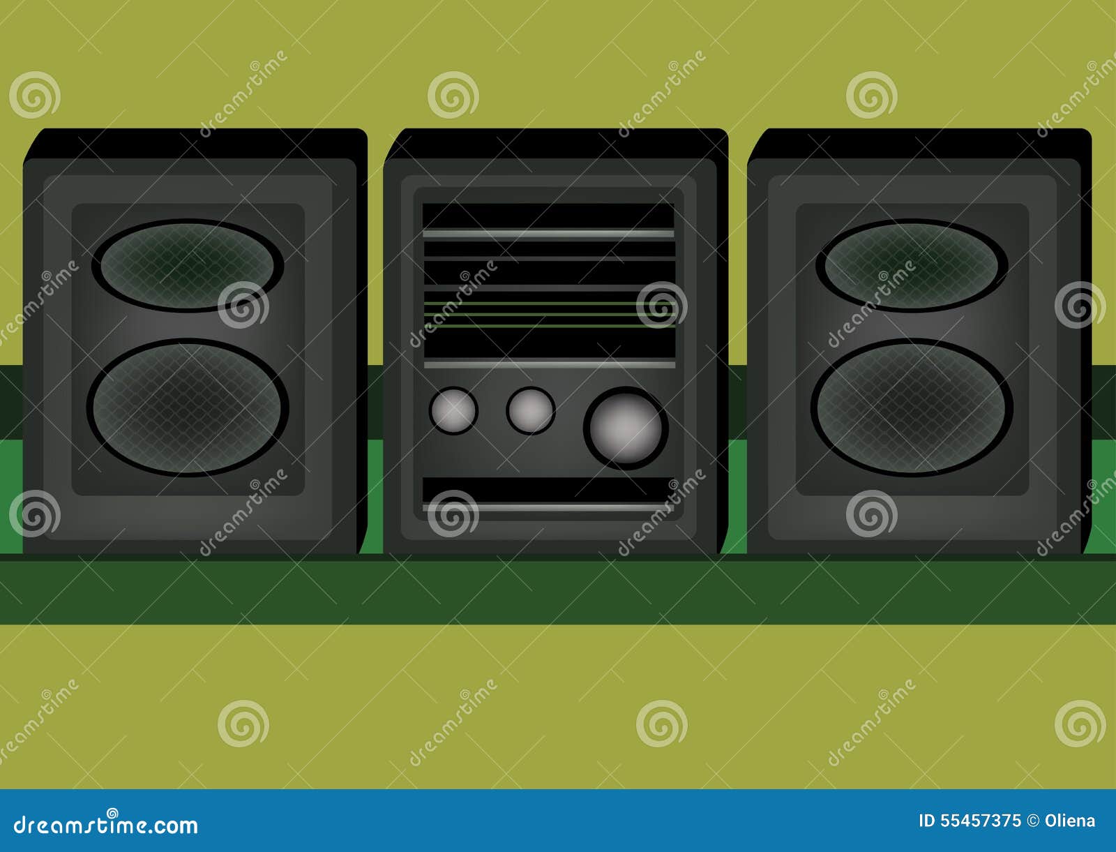 Music system stock illustration. Illustration of speaker - 55457375