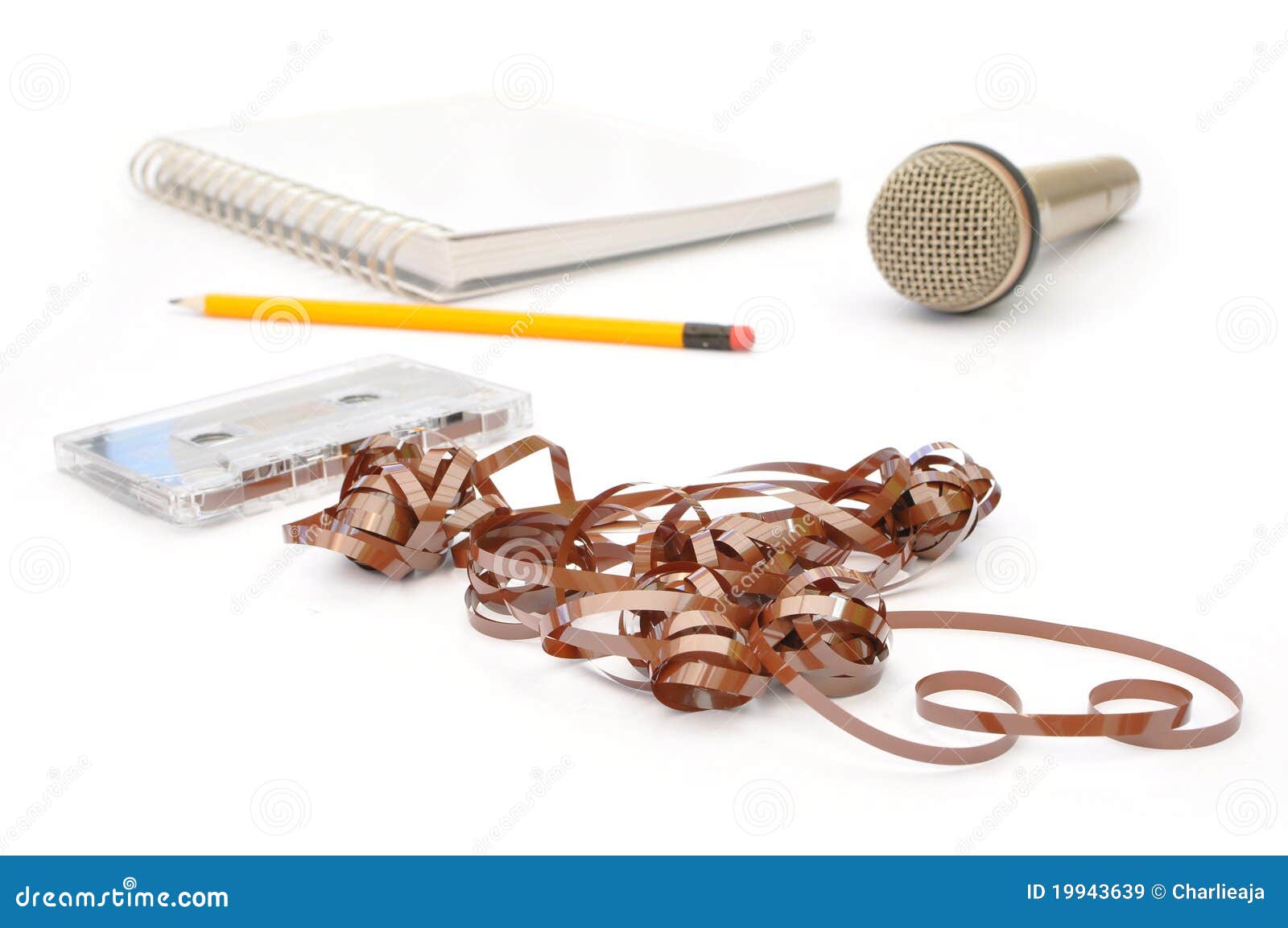 Music tape and microphone stock image. Image of show - 19943639
