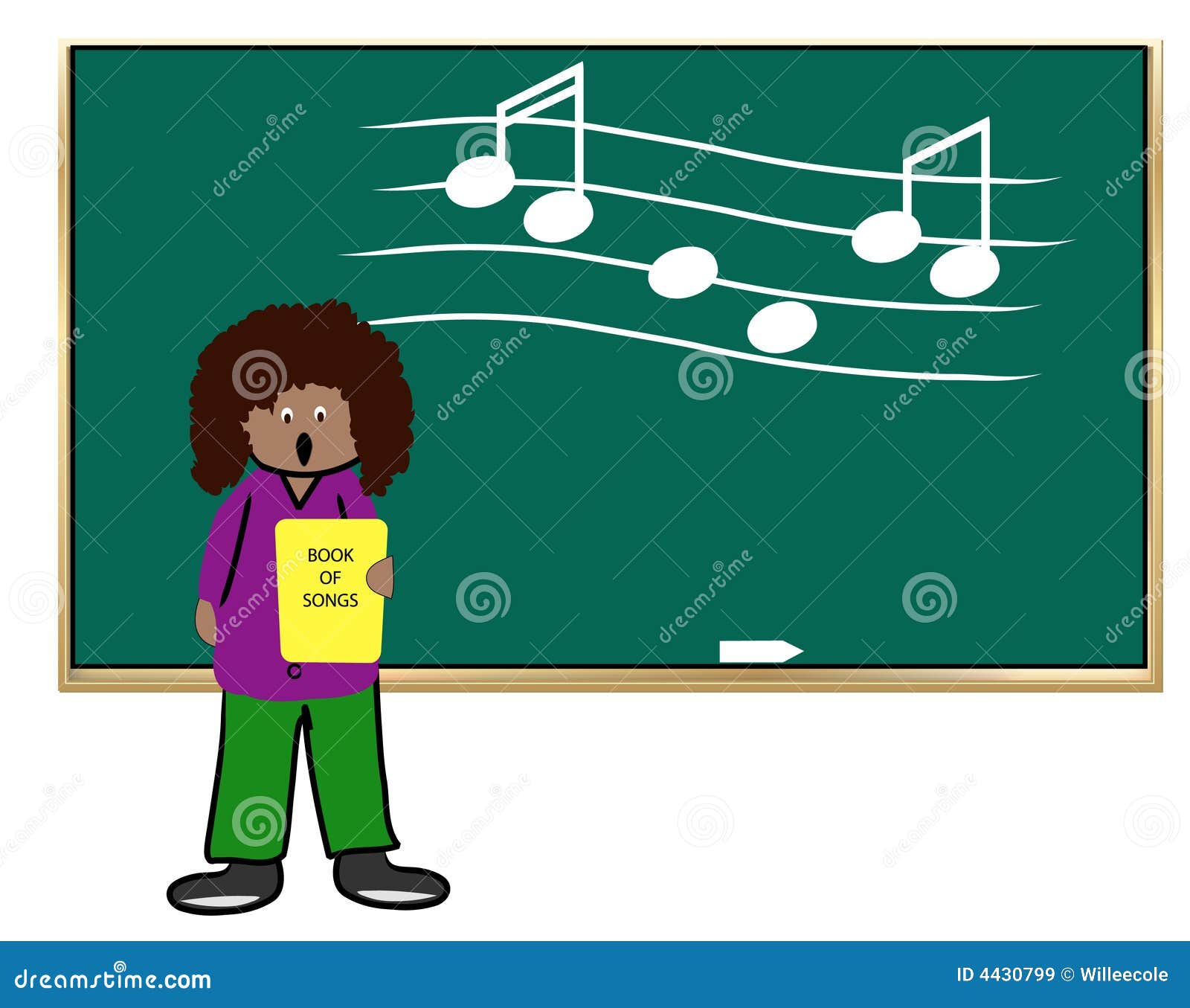 Music teacher stock vector. Illustration of blackboard - 4430799